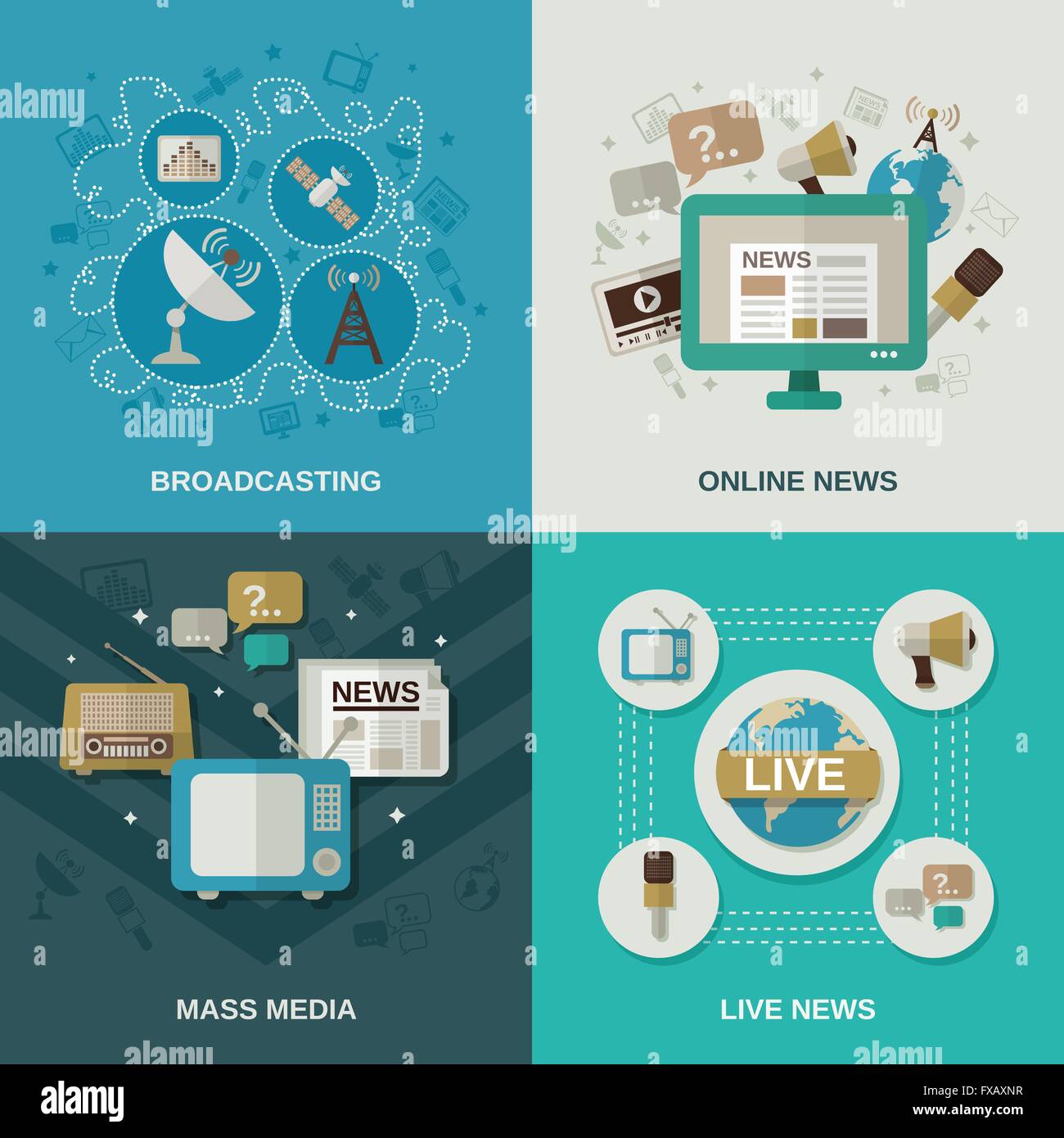 Media Design Concept Stock Vector Image & Art - Alamy