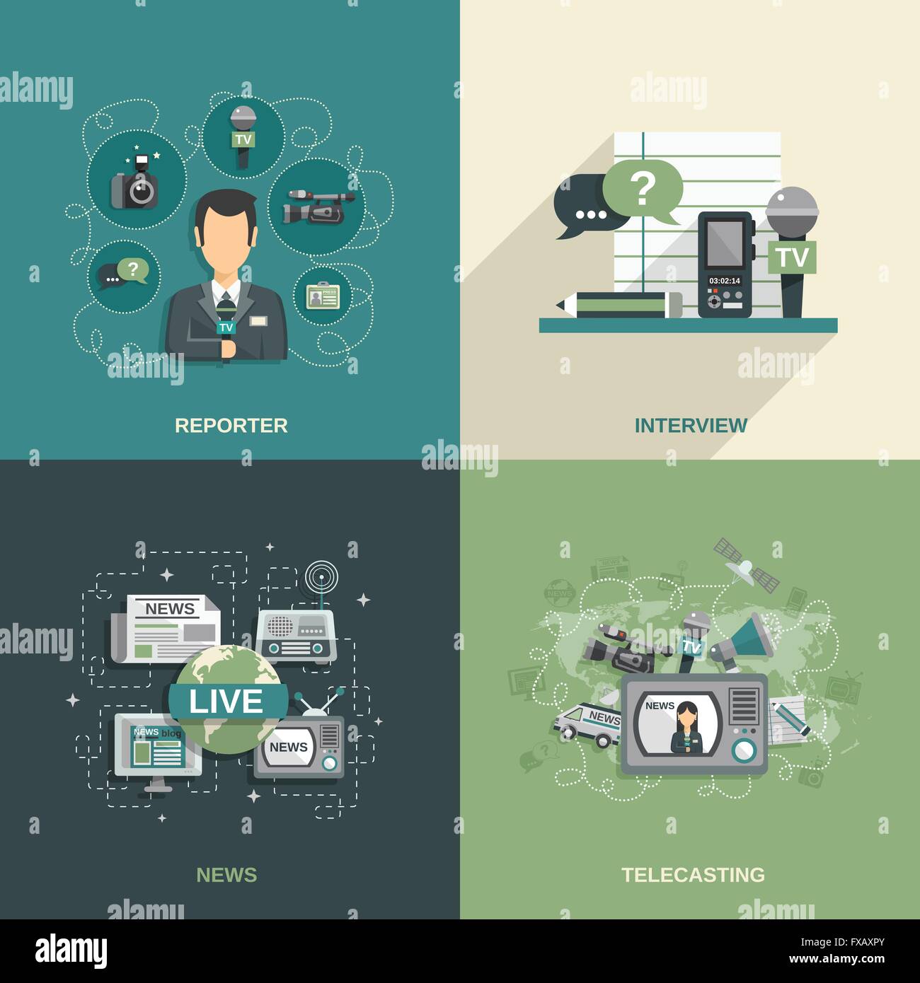 Telecasting Stock Vector Images - Alamy