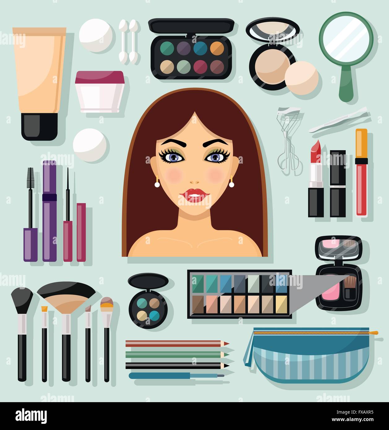 Powder foundation make up Stock Vector Images - Alamy