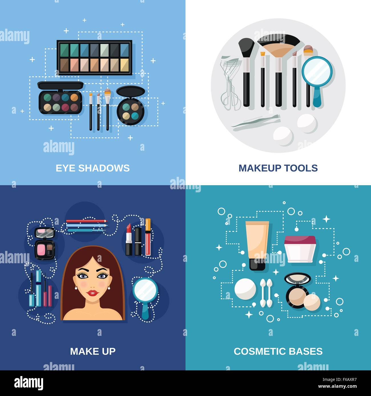 Set beauty tools in Stock Vector Images - Alamy
