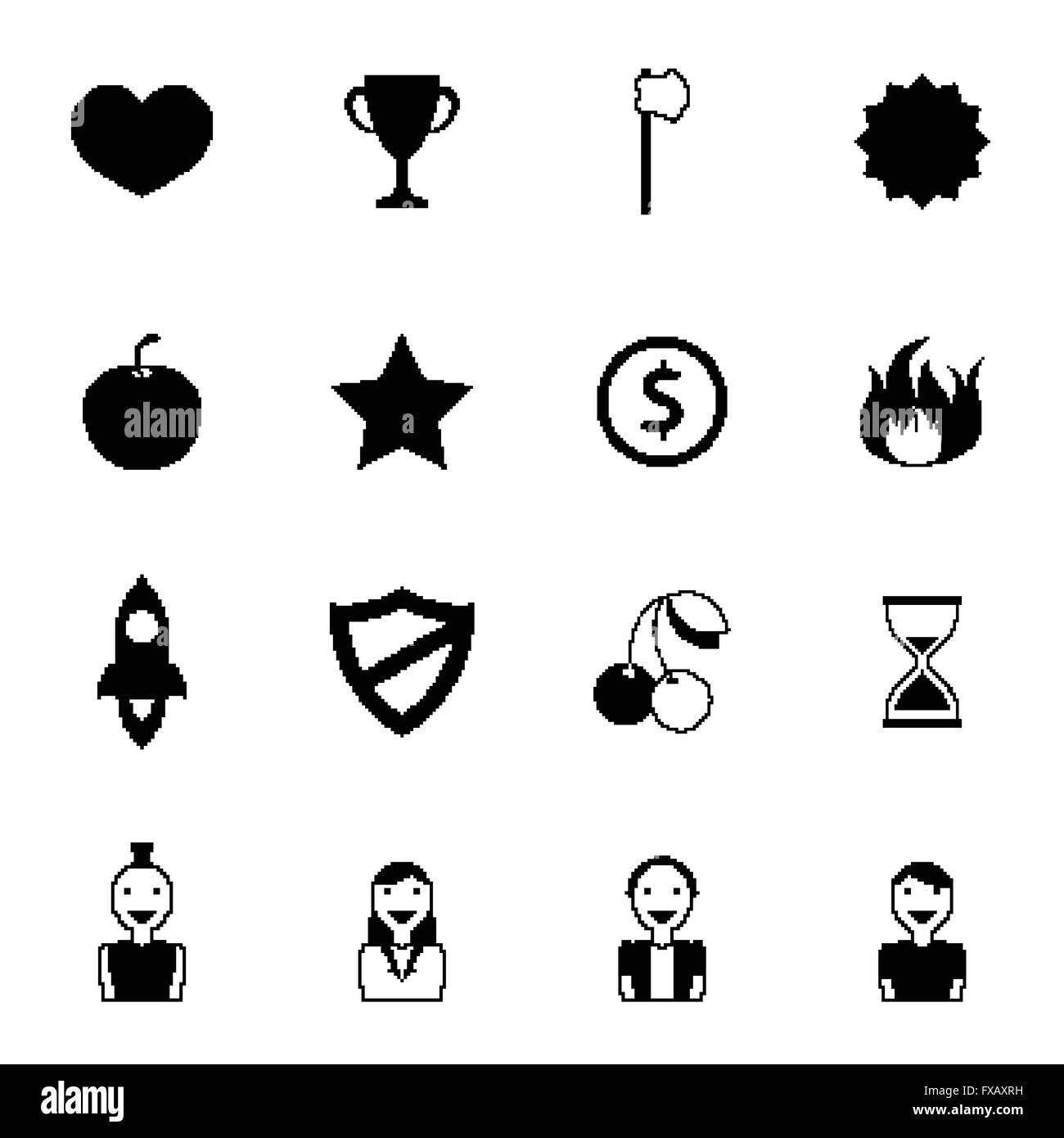 Retro Games Icons Stock Vector Image & Art - Alamy