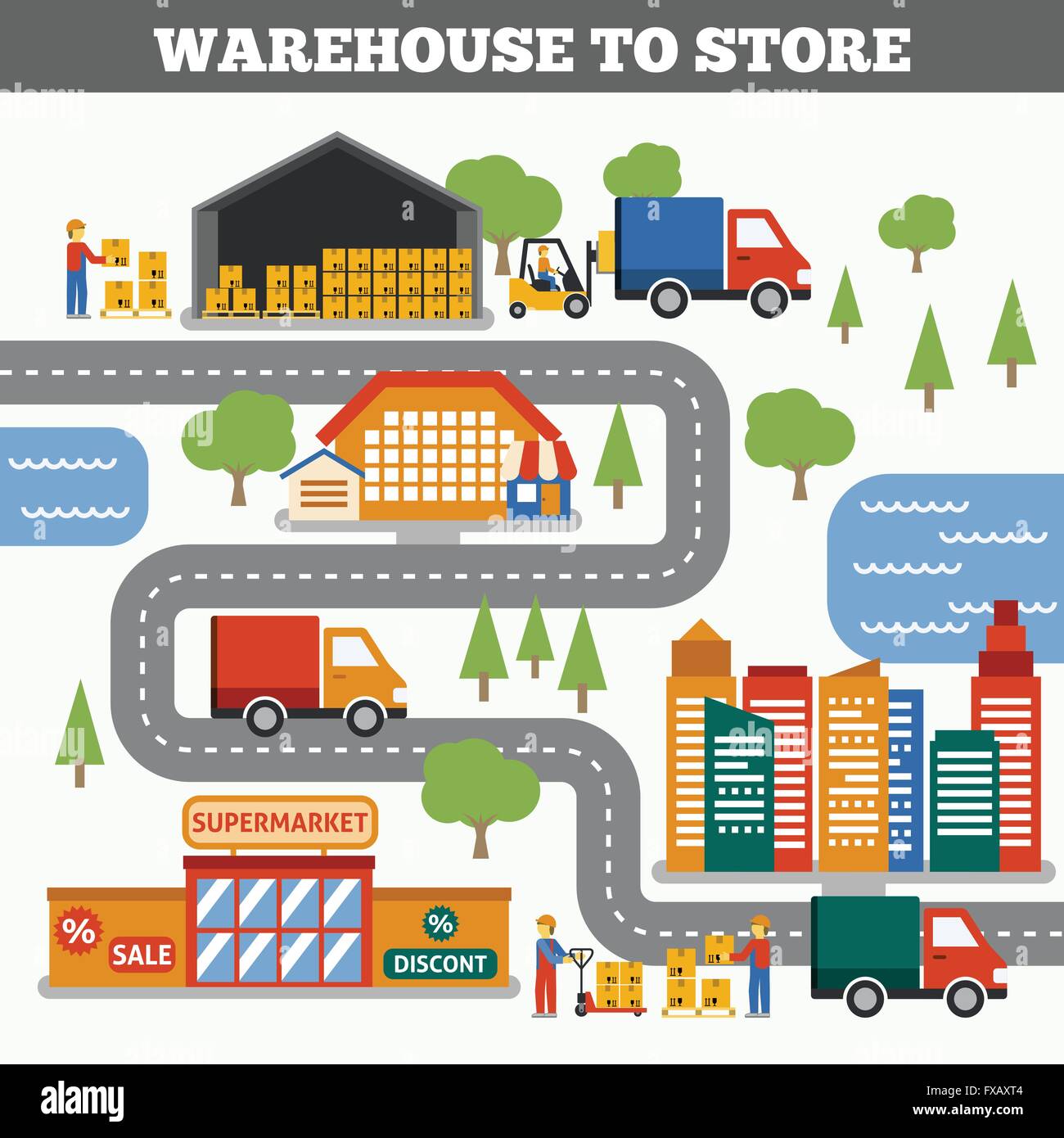 Store driver Stock Vector Images - Alamy