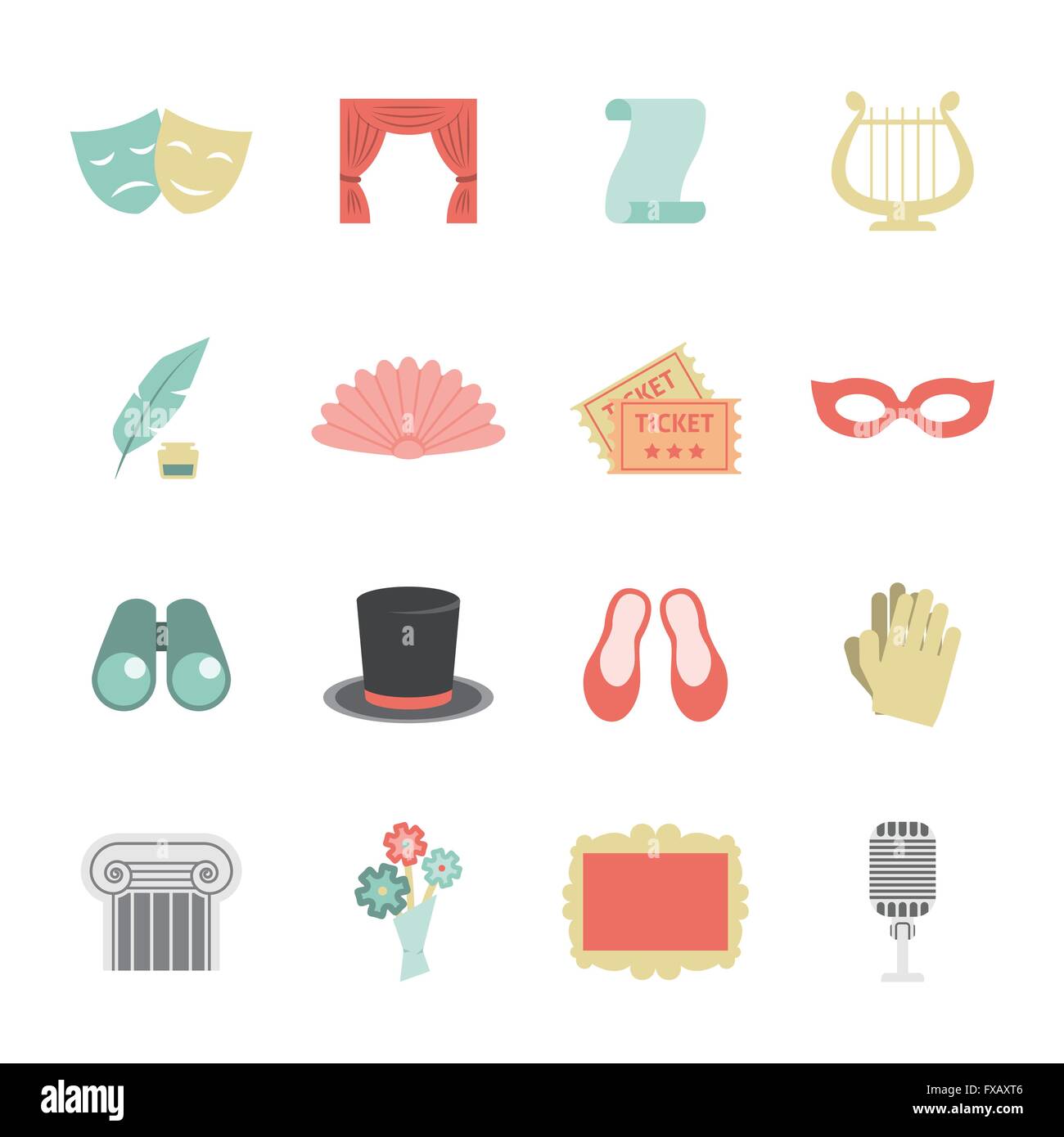 Theatre Icon Flat Stock Vector Image & Art - Alamy