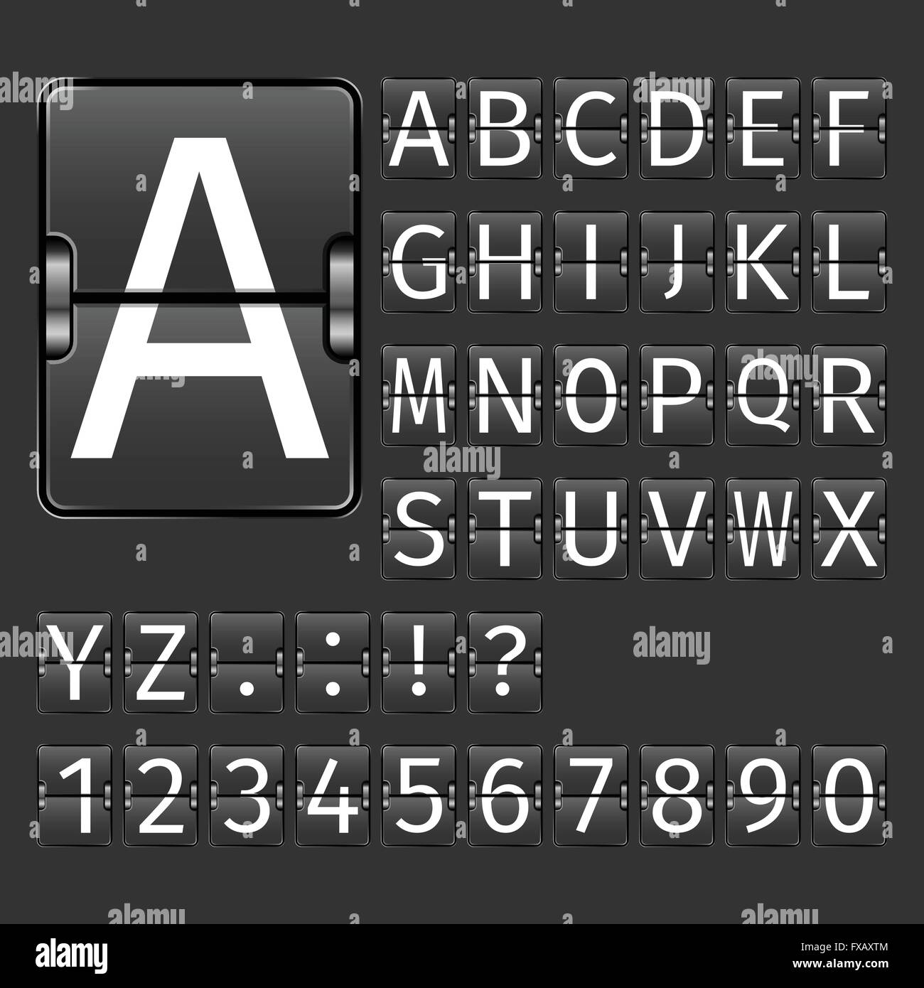 Airport Board Alphabet Stock Vector Image & Art - Alamy