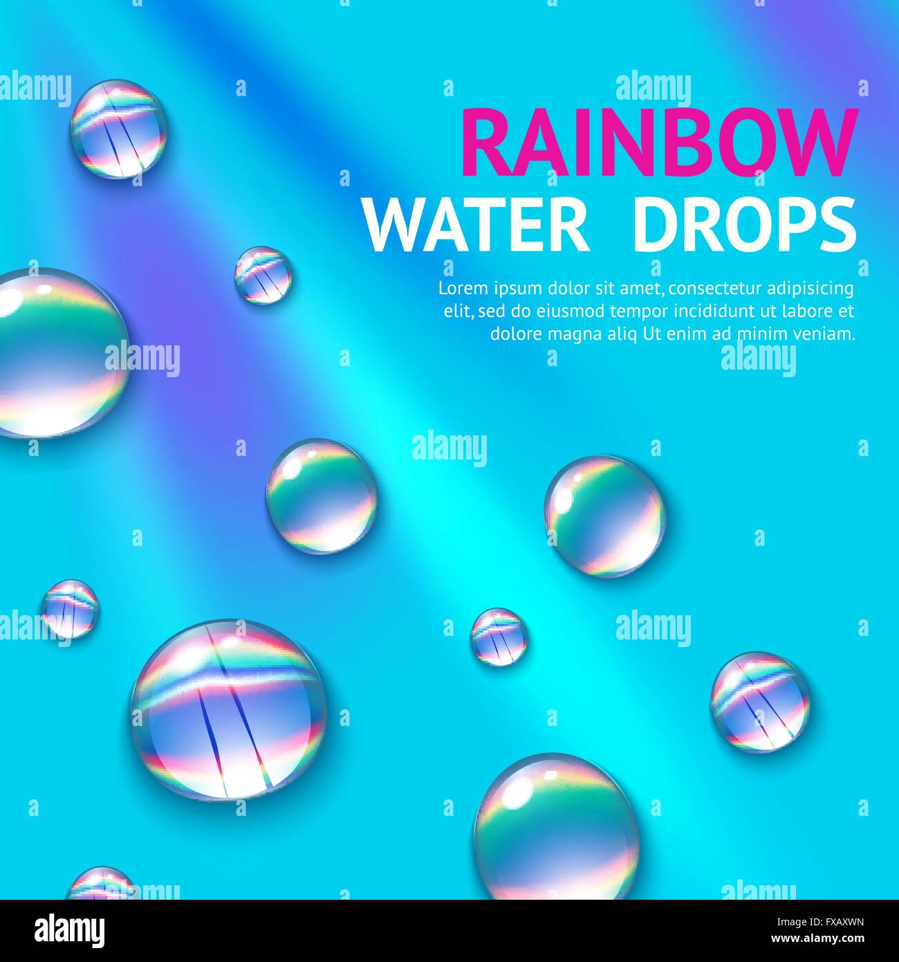 Colorful water drops Stock Vector Images - Alamy