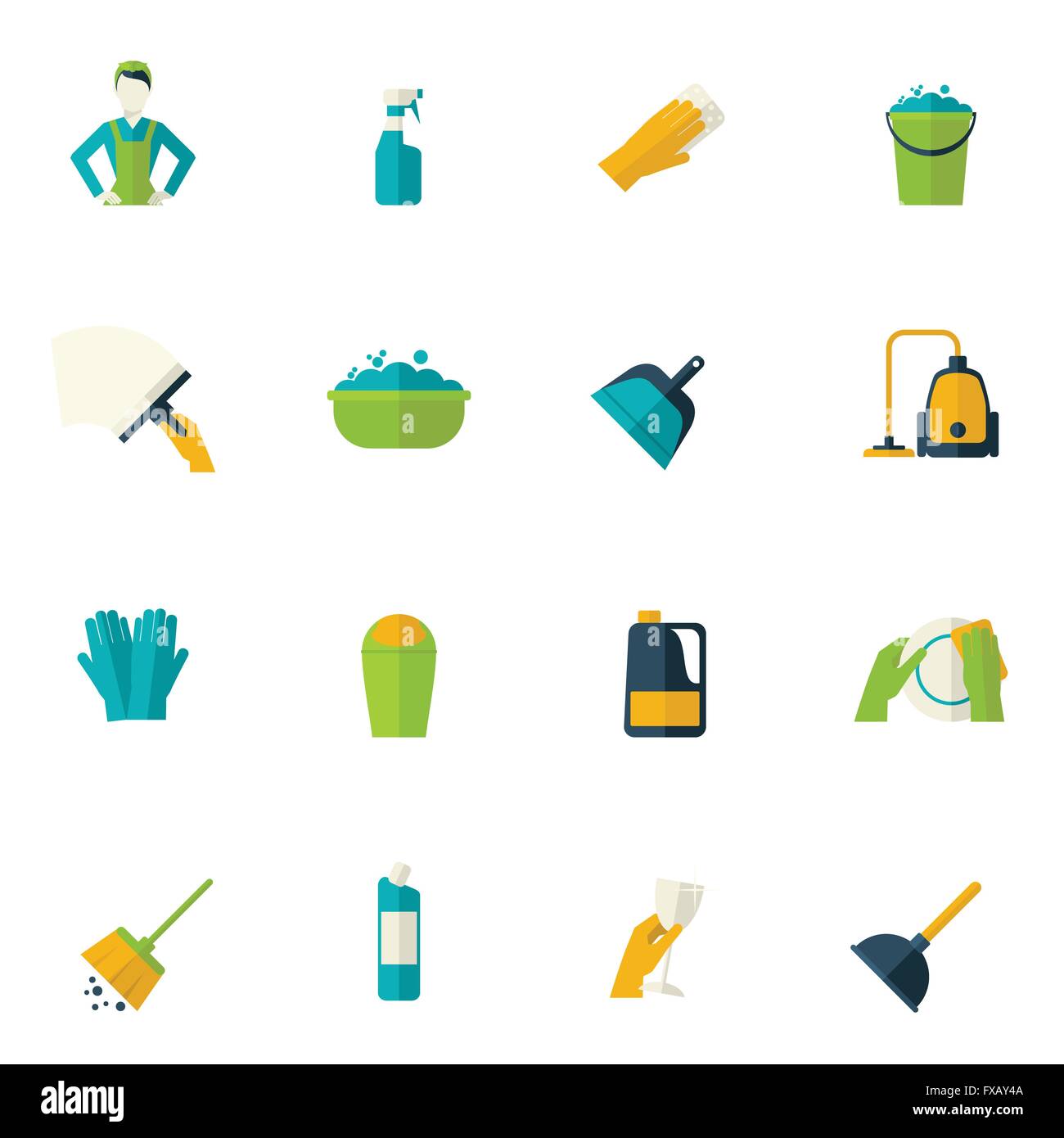 Cleaning Icon Flat Stock Vector Image & Art - Alamy