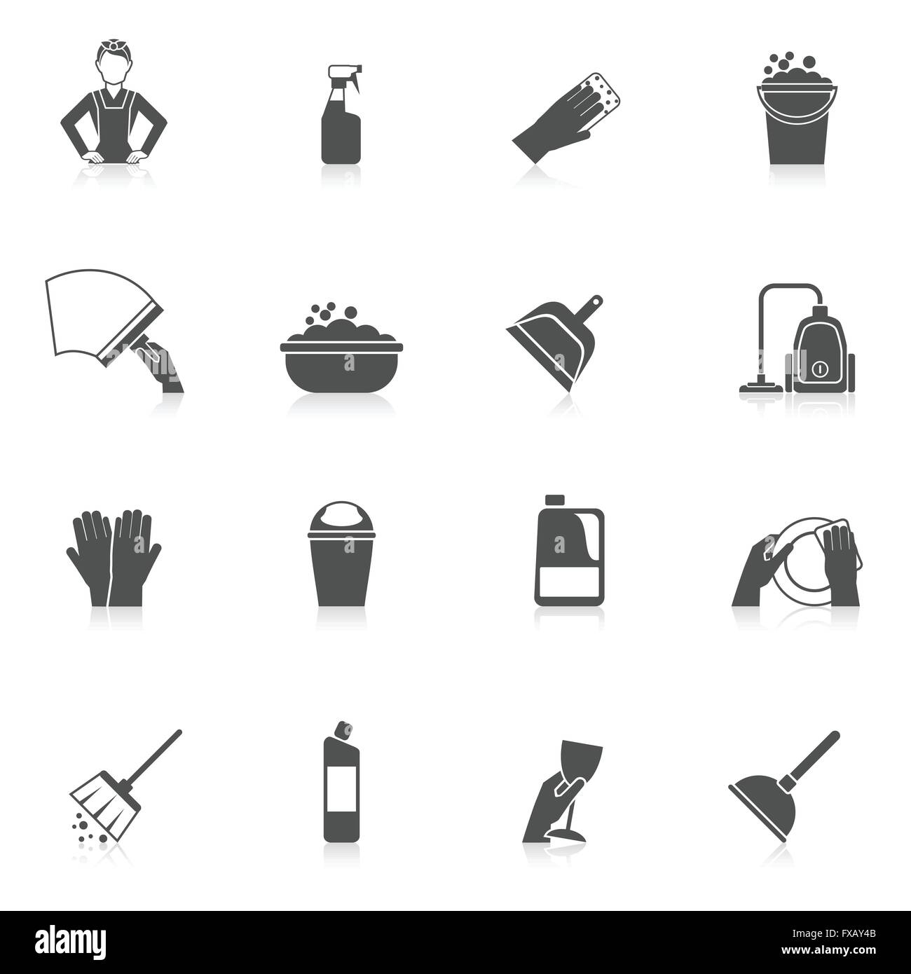 Cleaning Icon Set Stock Vector Image & Art - Alamy