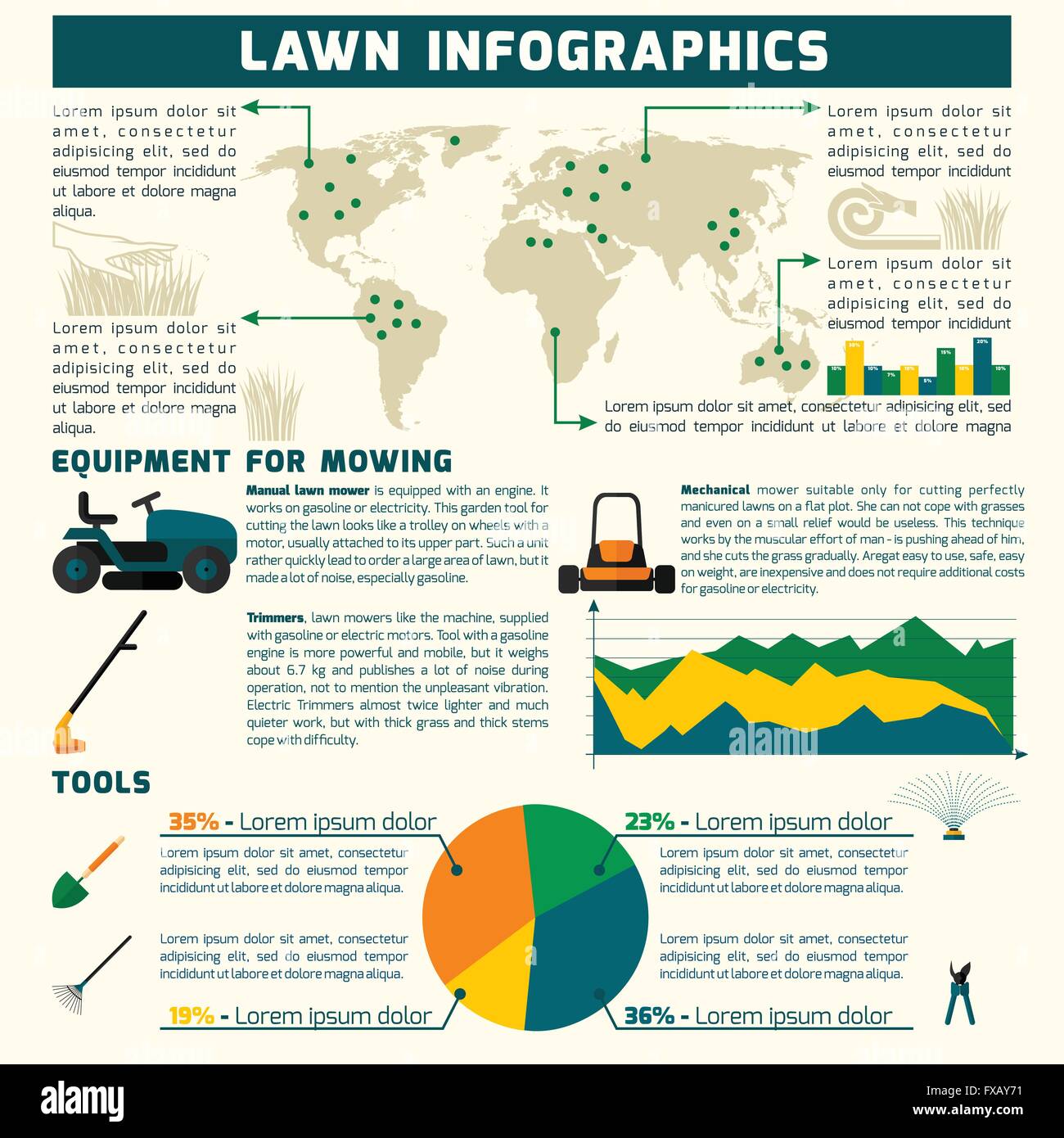 Lawn Inforgaphic Set Stock Vector Image & Art - Alamy