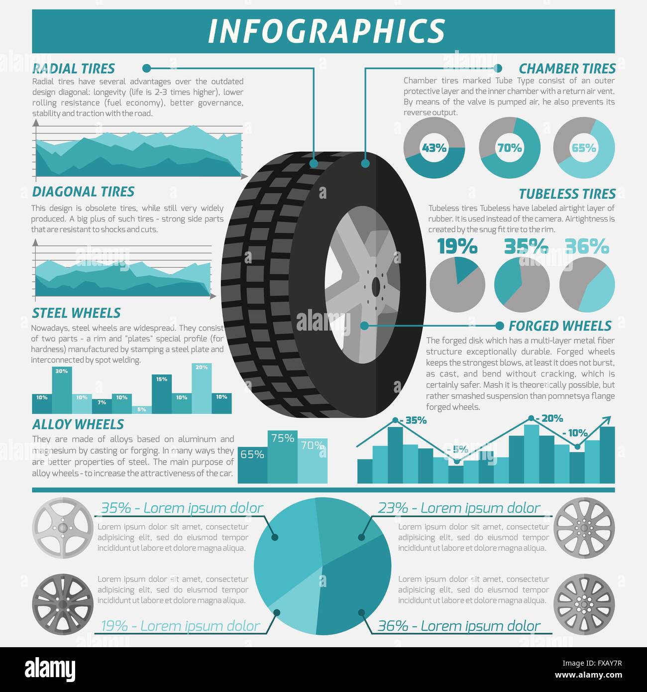 Tire Infographic Set Stock Vector Image & Art - Alamy