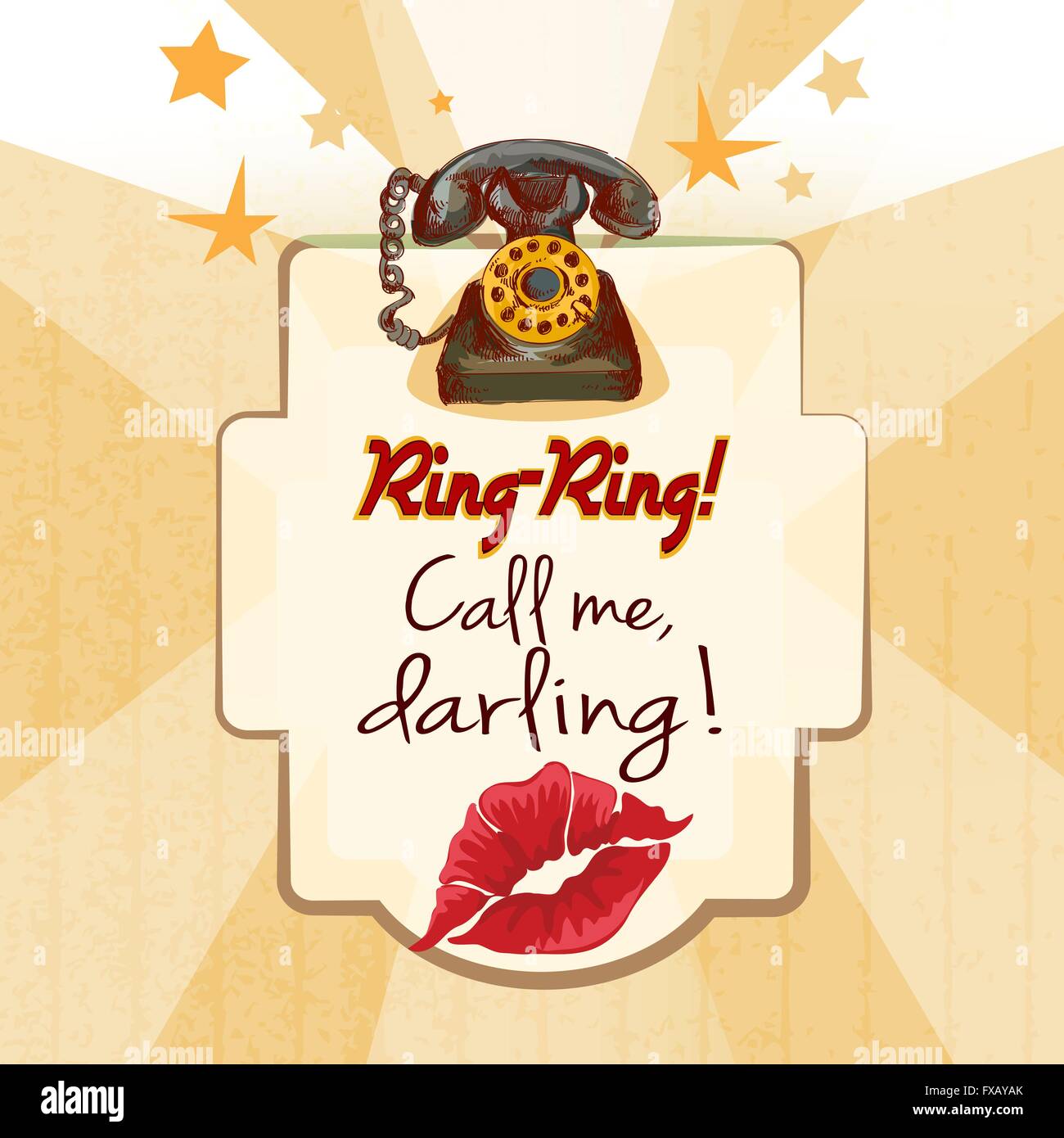 Landline phone talk Stock Vector Images - Alamy