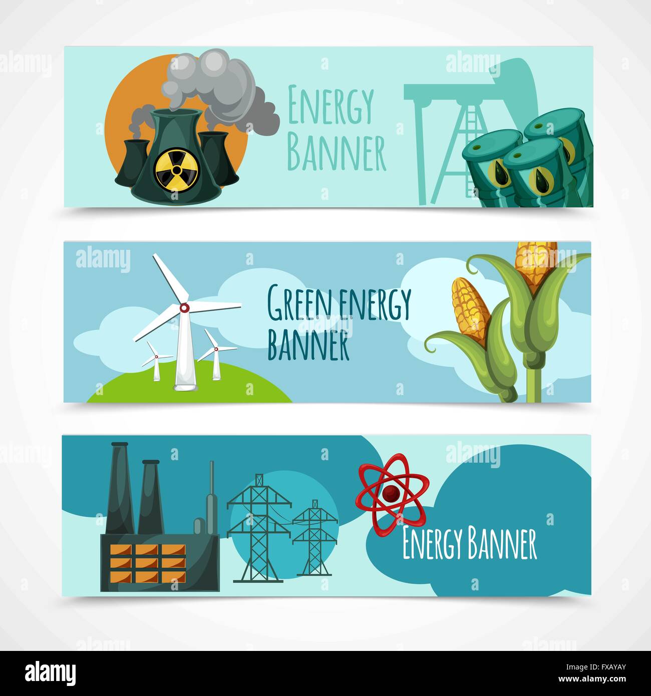 Energy Banner Set Stock Vector Image & Art - Alamy