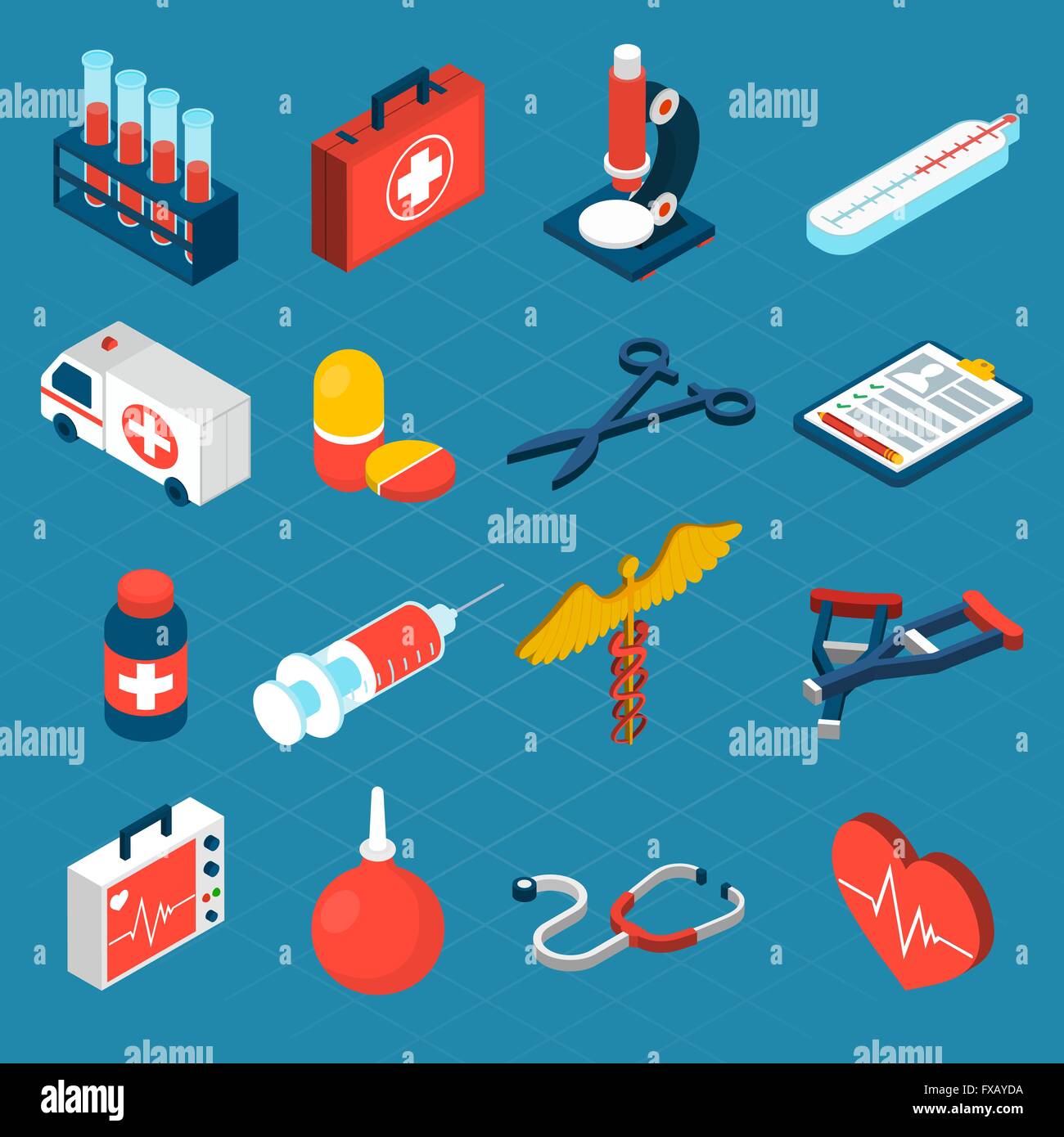 Medical Isometric Icons Stock Vector Image & Art - Alamy