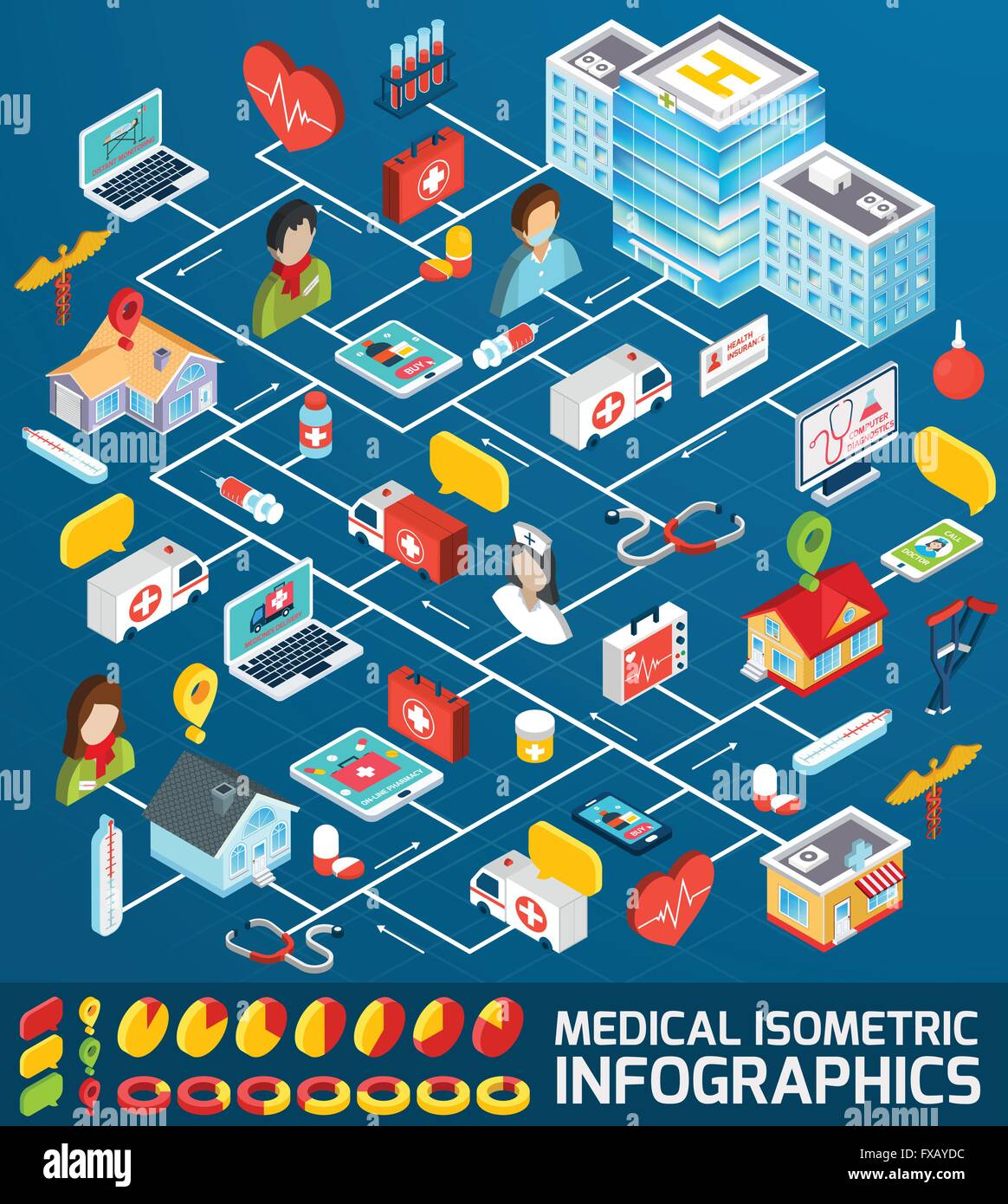 Medical Isometric Infographics Stock Vector Image & Art - Alamy