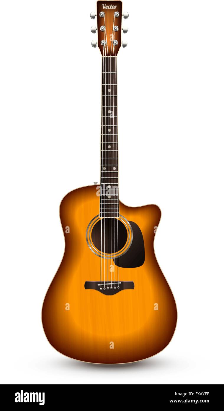 Guitar Realistic Isolated Stock Vector Image & Art - Alamy