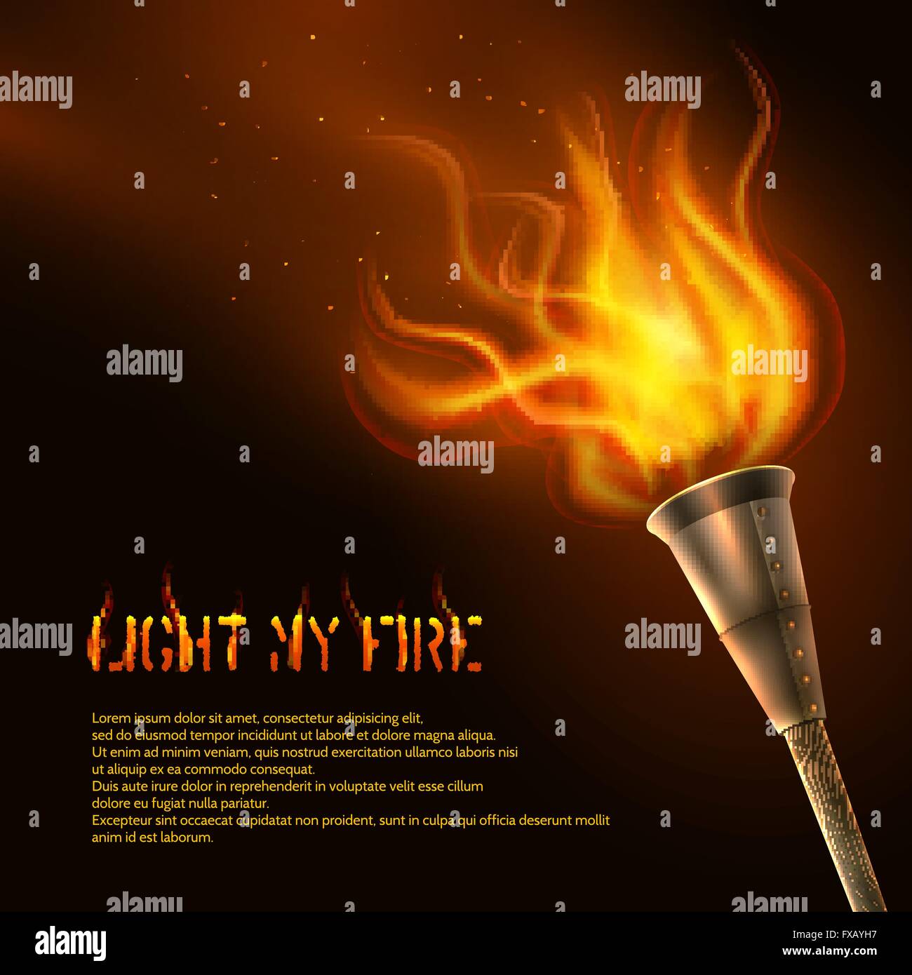 Torch Realistic Background Stock Vector Image & Art - Alamy