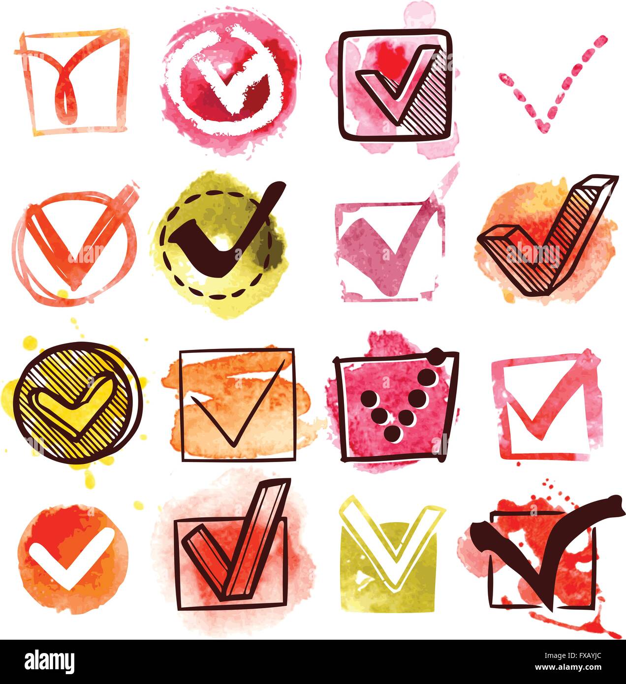 Check Box Set Stock Vector Image & Art - Alamy