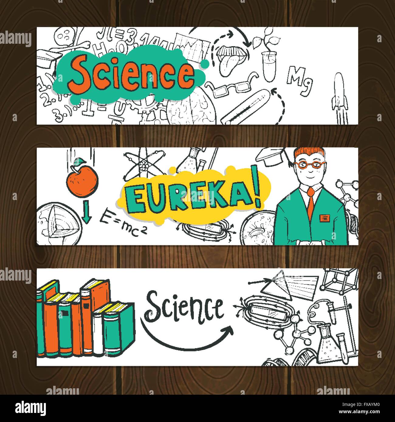 Science Banner Set Stock Vector Image & Art - Alamy