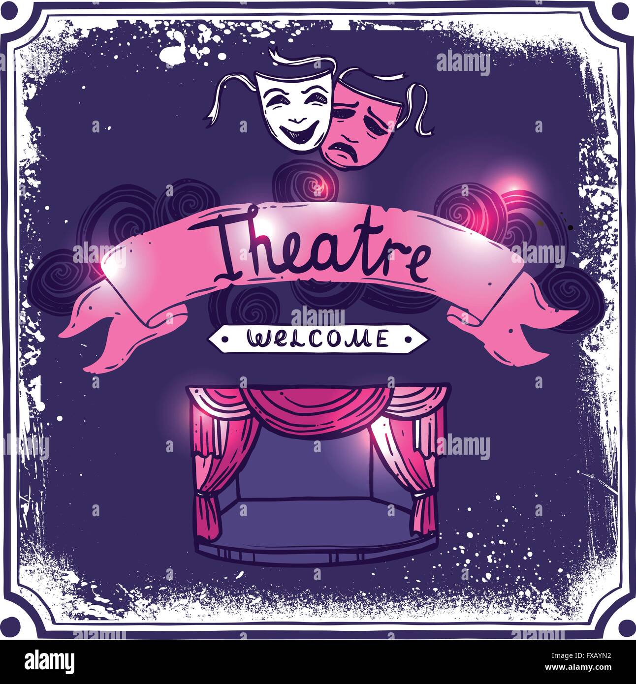 Theater Poster Sketch Stock Vector Image & Art - Alamy