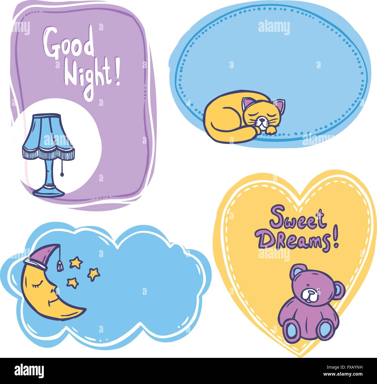 Sleep Time Frames Stock Vector Image & Art - Alamy