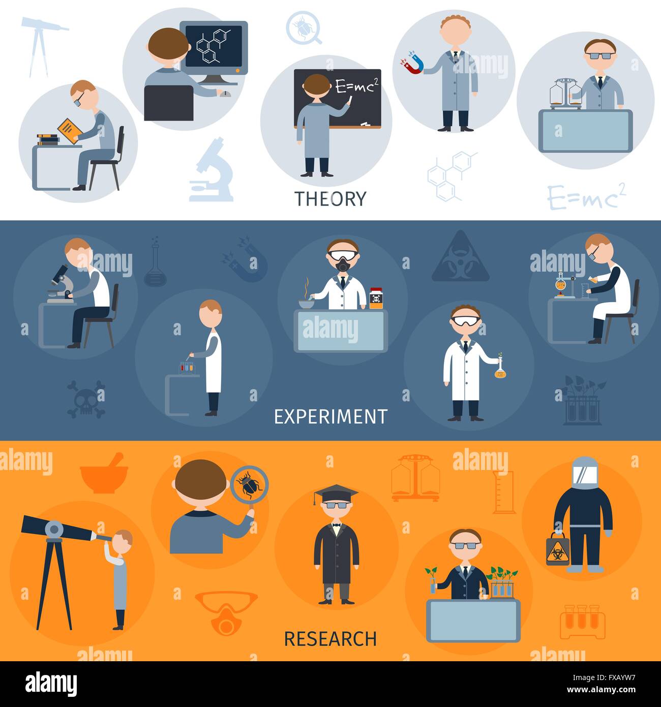Science Horizontal Banners Stock Vector Image & Art - Alamy