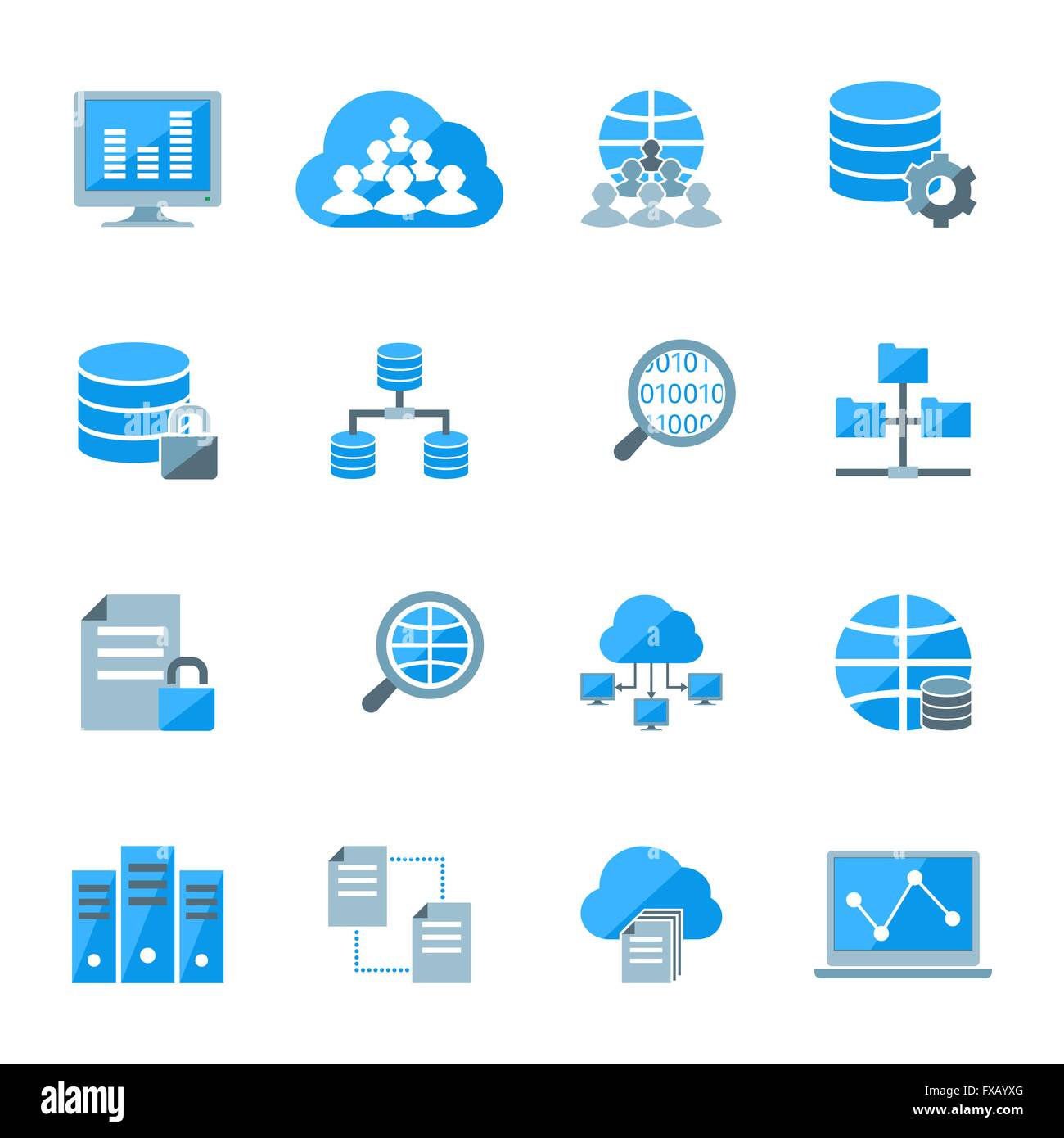 Big data icons Stock Vector Image & Art - Alamy