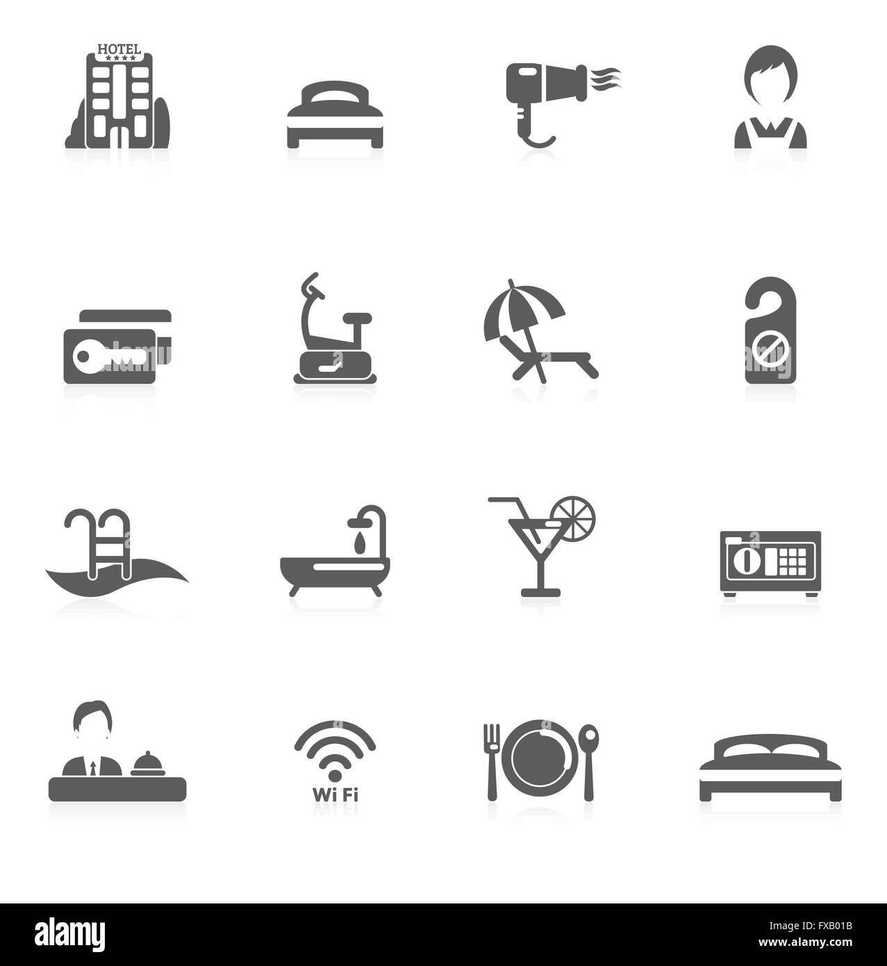 Hotel Icon Black Stock Vector Image & Art - Alamy