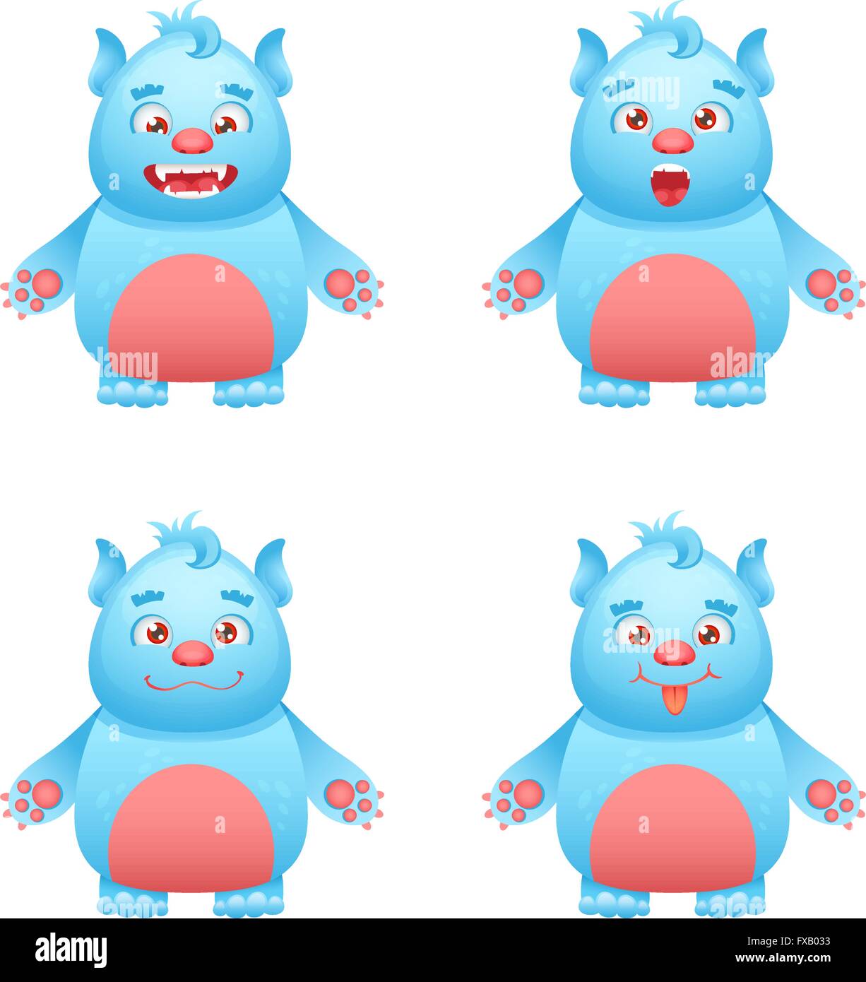 Monster Character Set Stock Vector Image & Art - Alamy