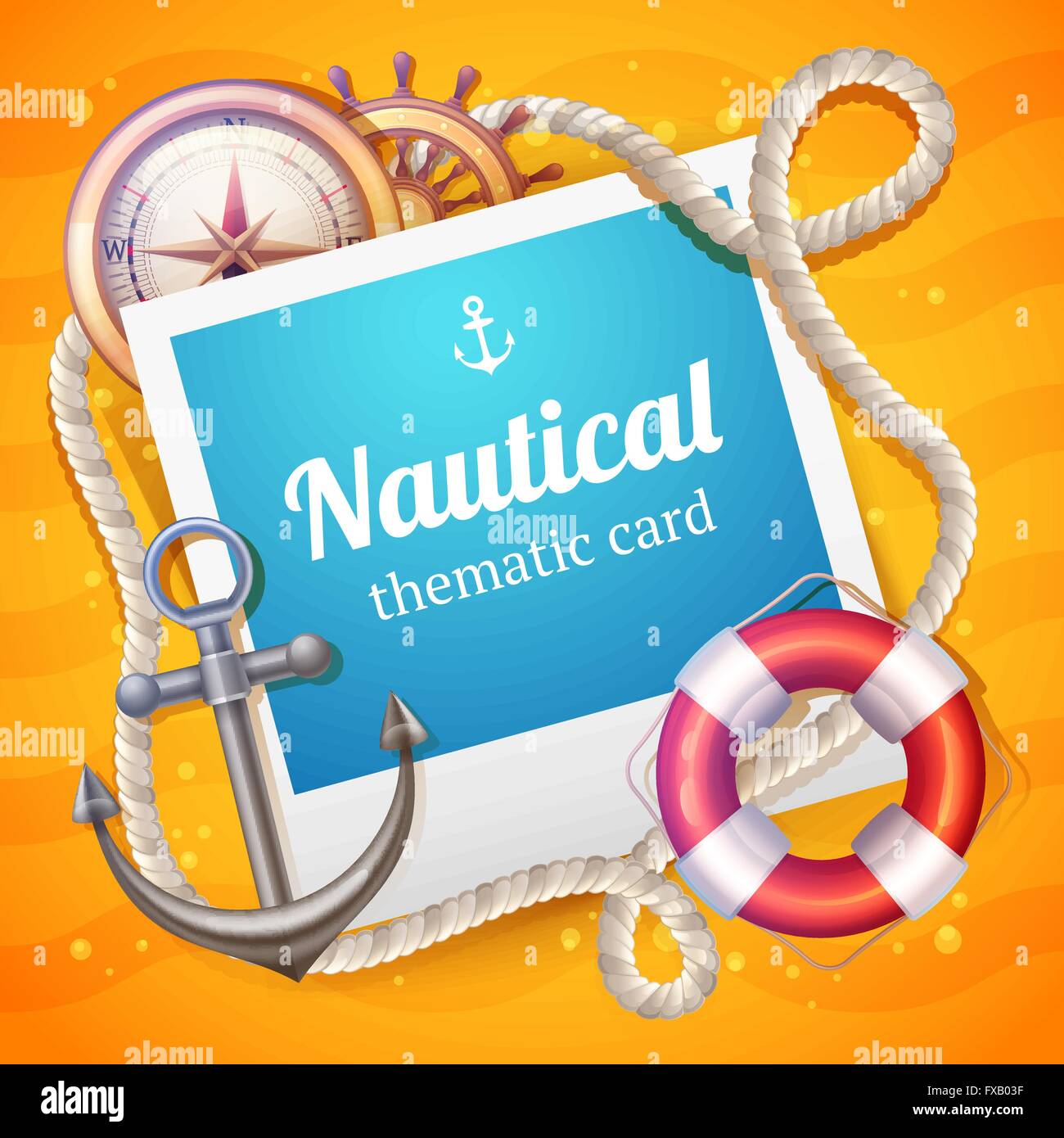 Marine Card Template Stock Vector Image & Art - Alamy