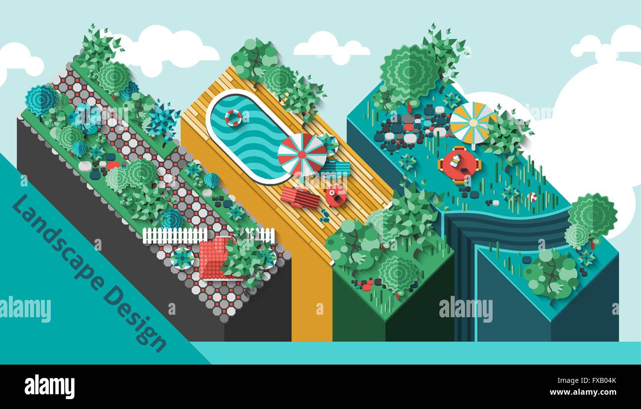 Landscape Design Concept Stock Vector Image & Art - Alamy