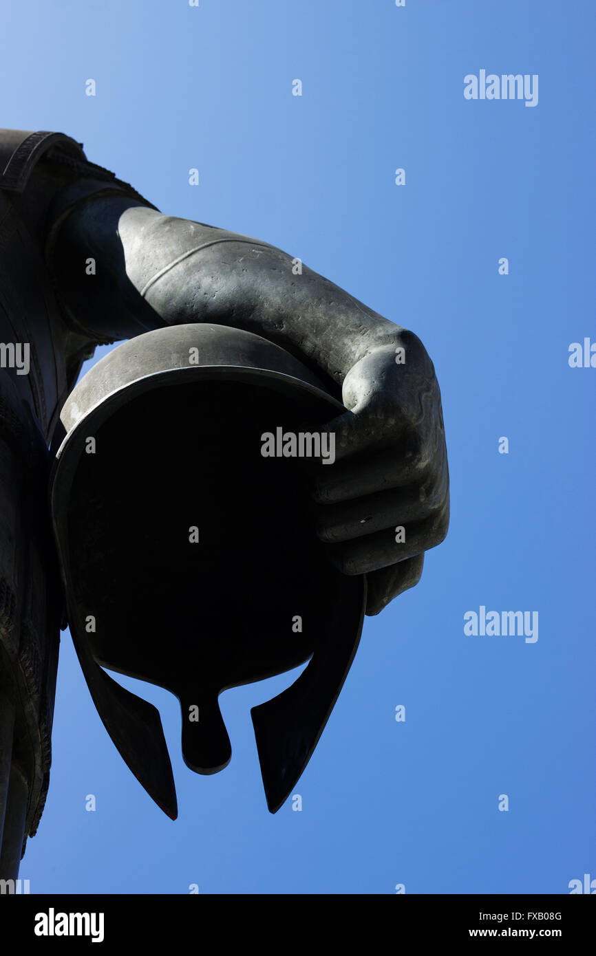 Close detail of the hand of King Philippe (Philippos) of Macedonia ...