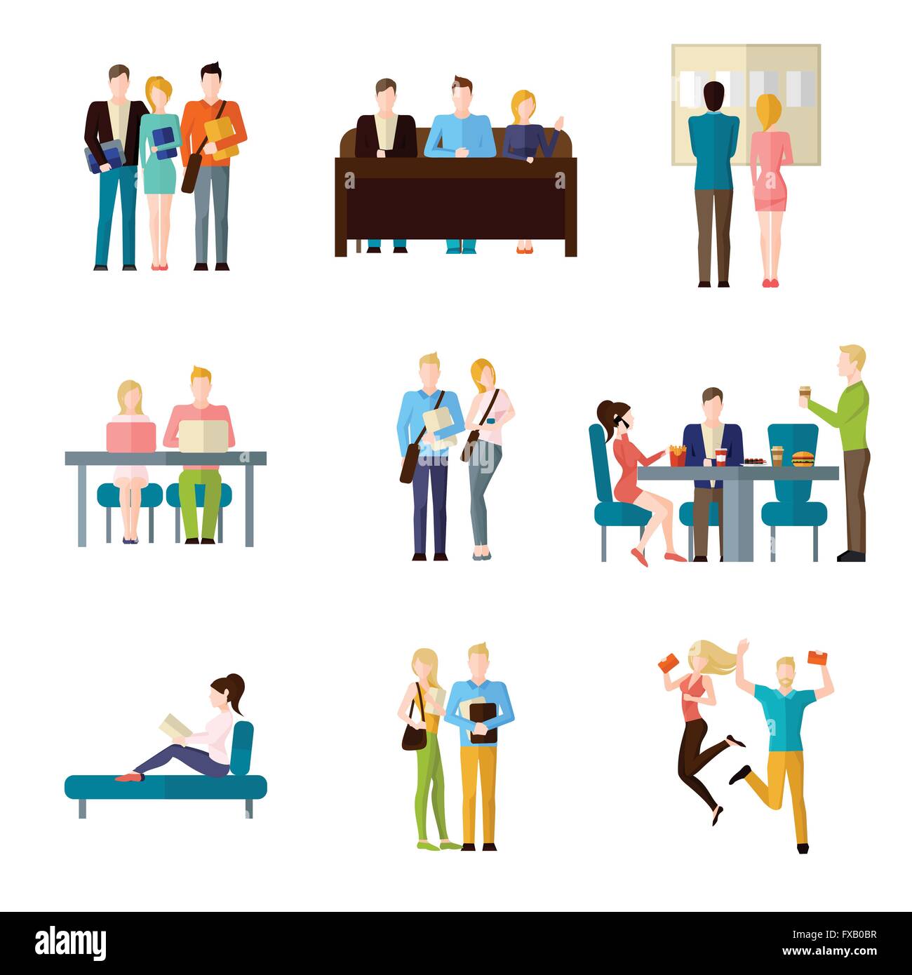 Student Life Set Stock Vector Image & Art - Alamy