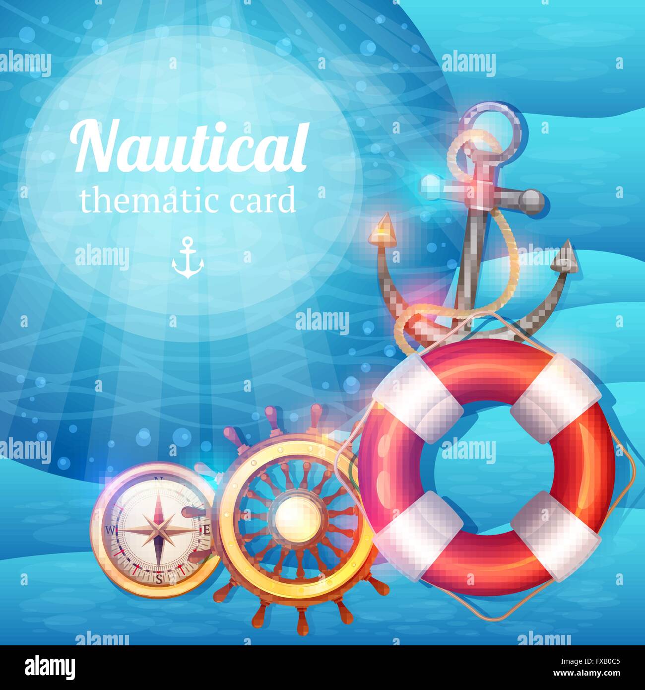 Marine Symbols Background Stock Vector Image & Art - Alamy