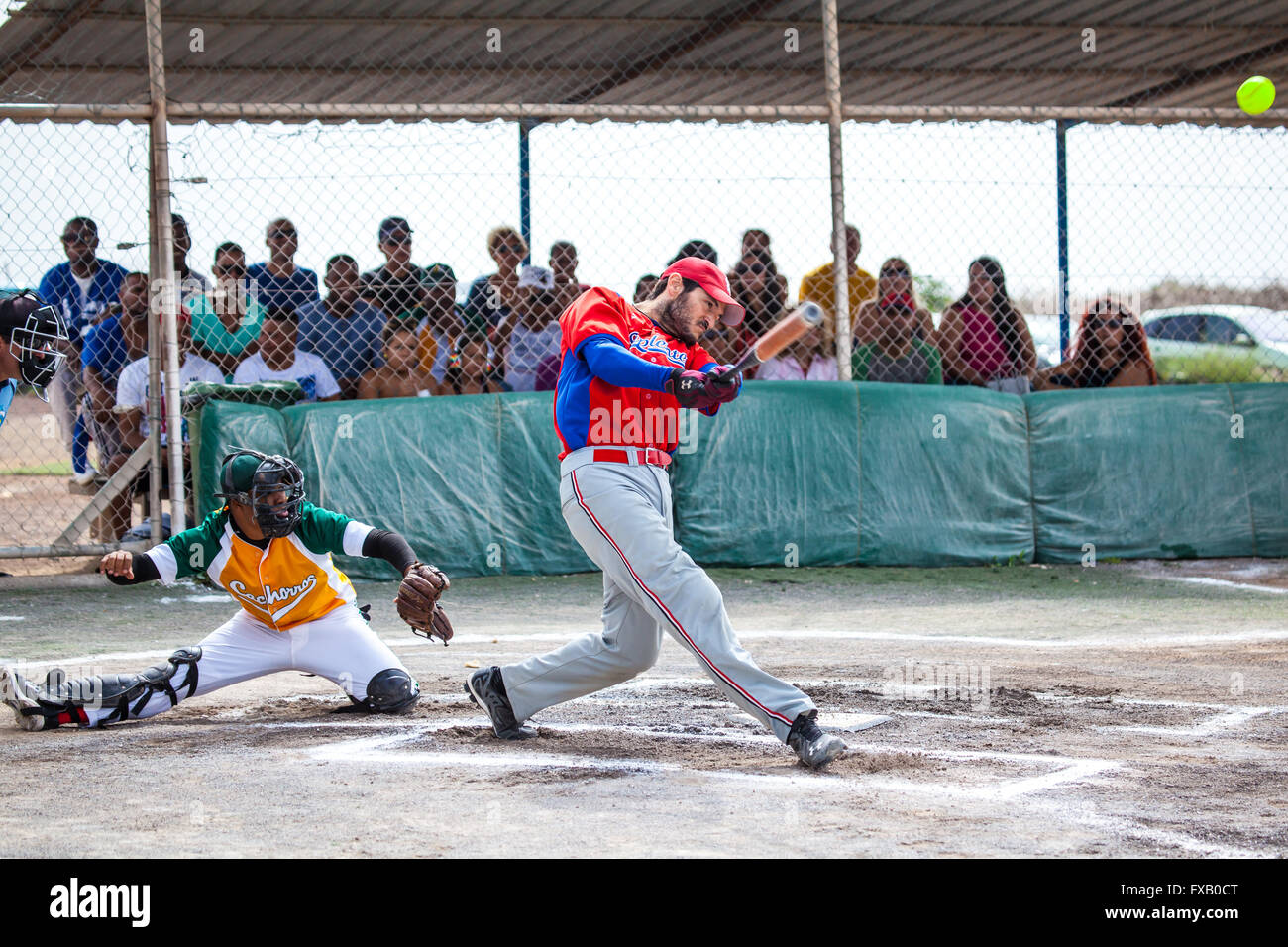 male versus male softball match Stock Photo - Alamy