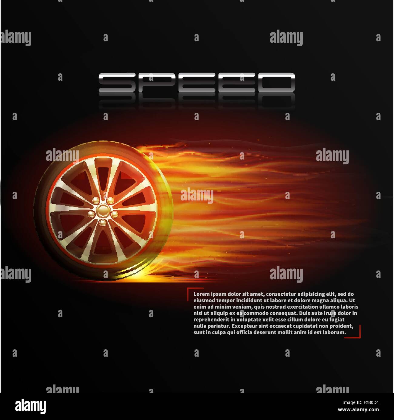 Burning Wheel Illustration Stock Vector Image & Art - Alamy