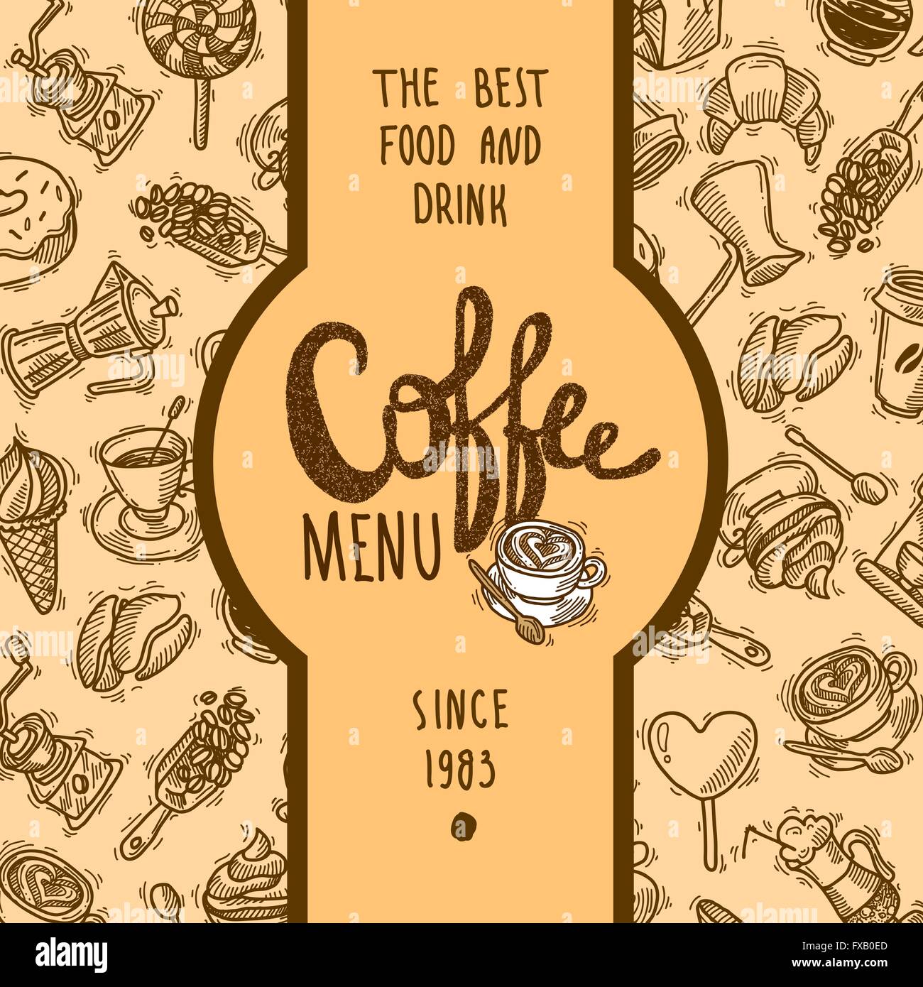 Coffee Menu Label Stock Vector Image & Art - Alamy