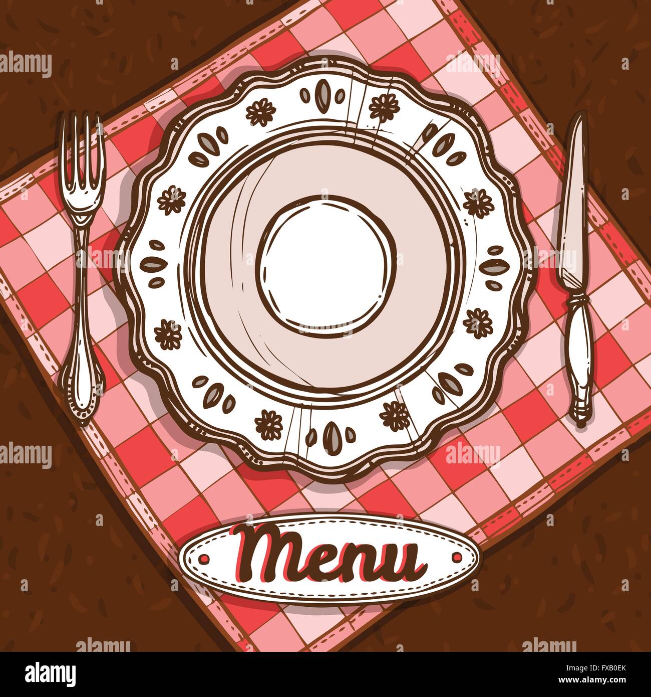 Empty menu plate on Stock Vector Images - Alamy