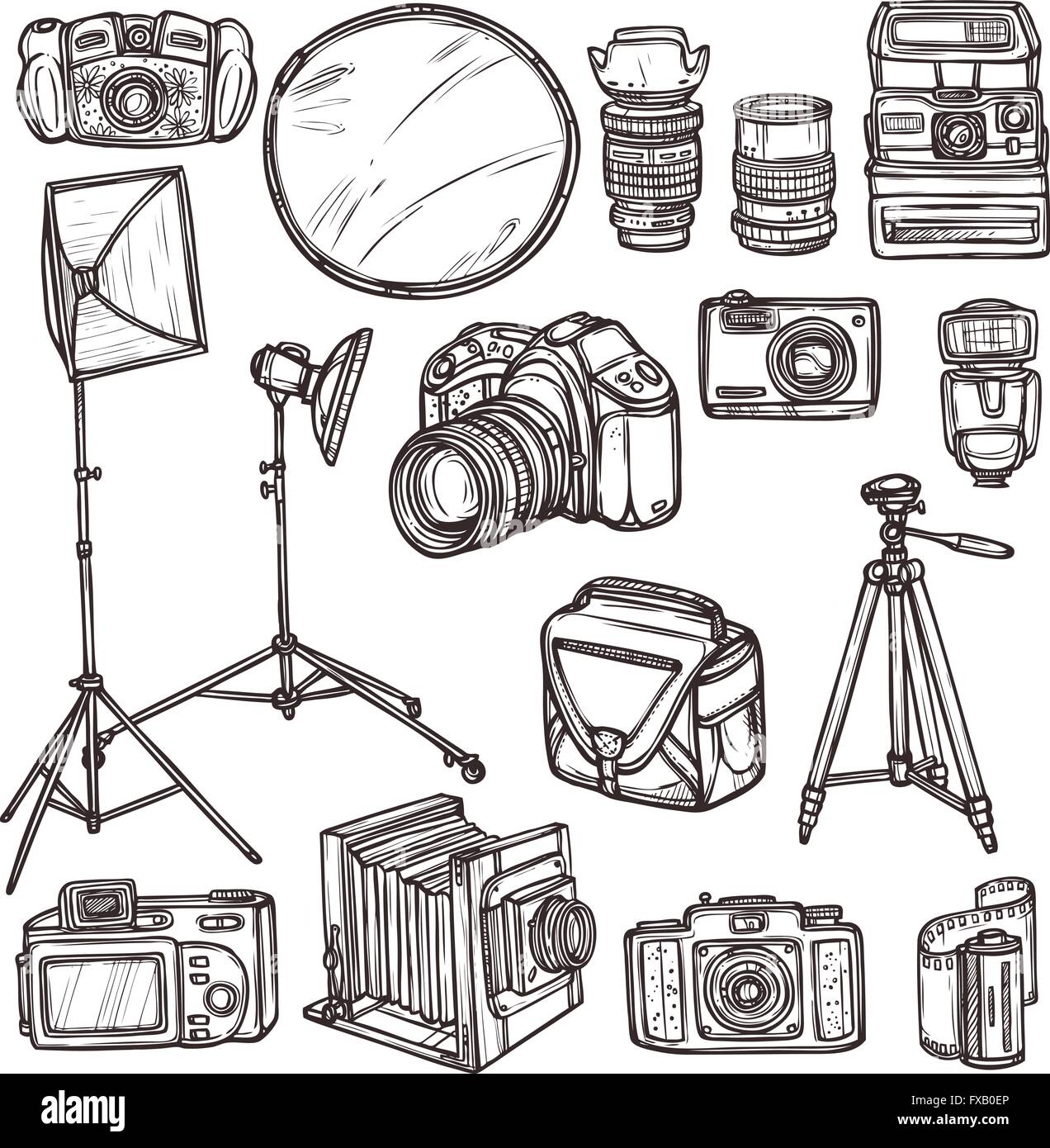 Hand retro video camera Stock Vector Images - Alamy