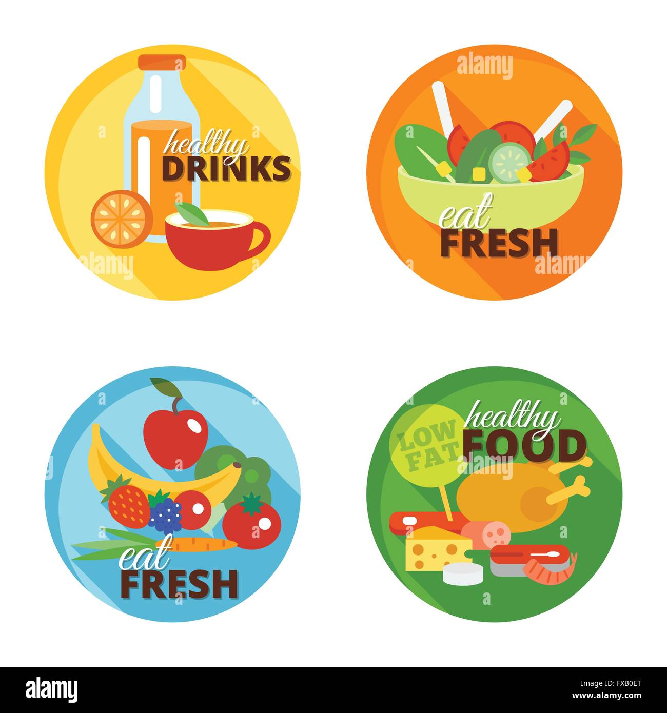 Healthy eating flat icon Stock Vector Image & Art - Alamy