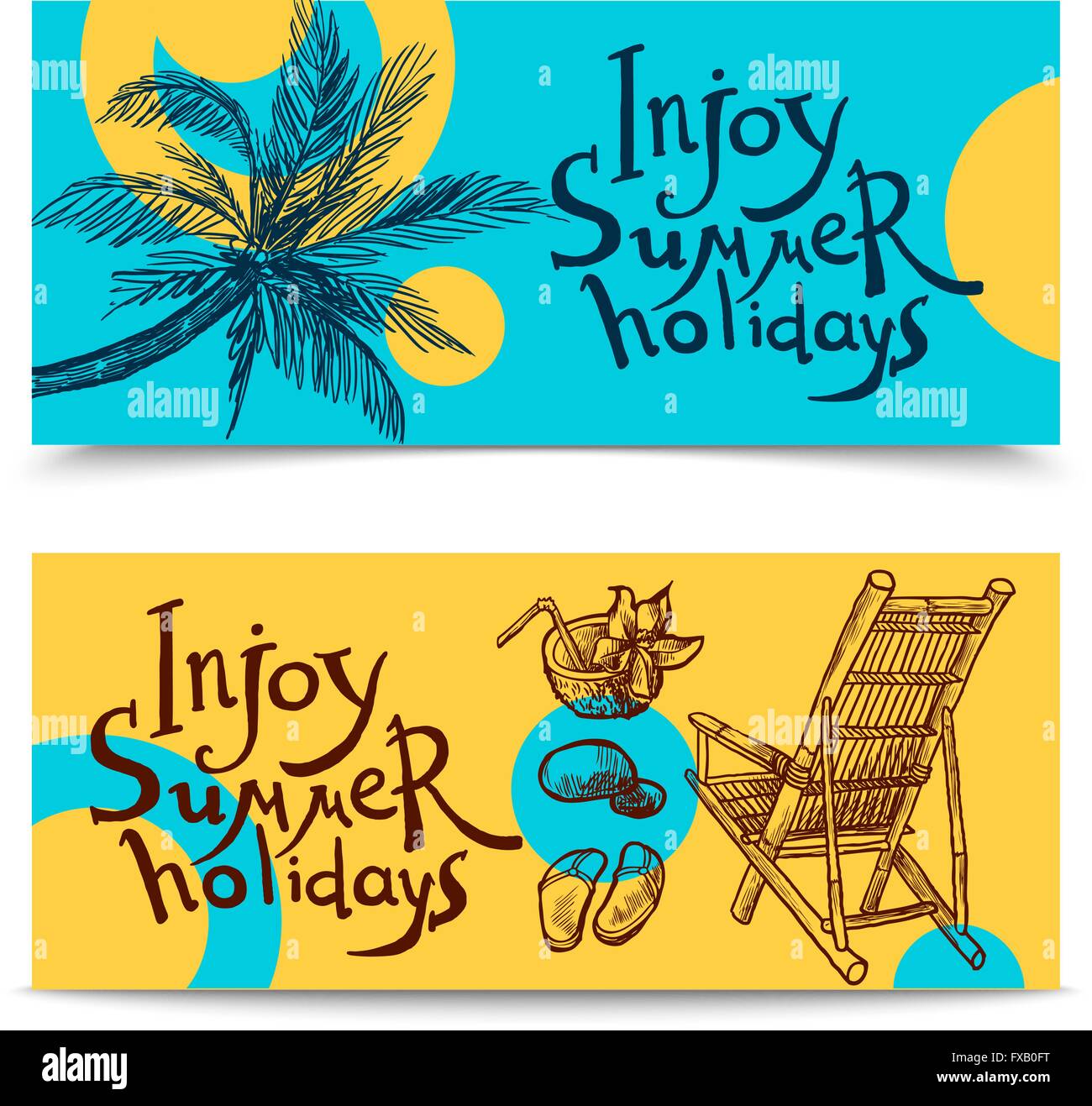Summer Beach Banners Stock Vector Image & Art - Alamy