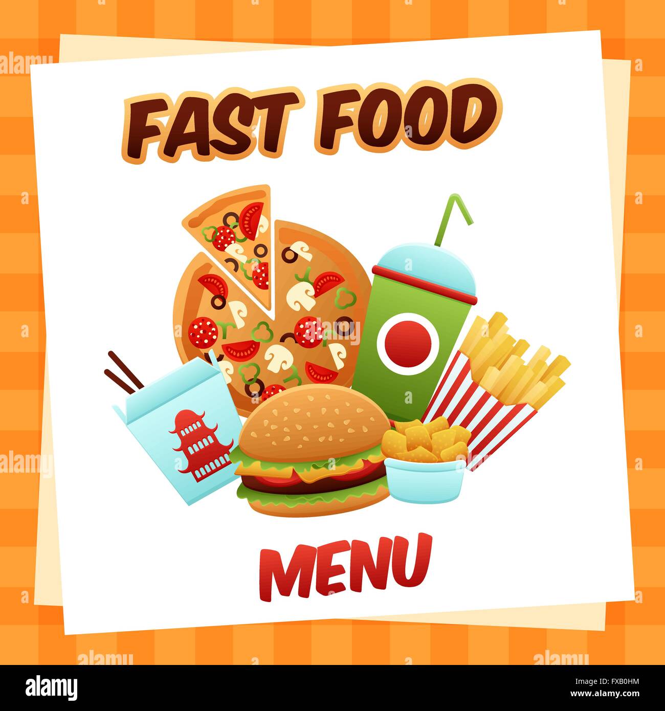 Fast Food Menu Stock Vector Image & Art - Alamy