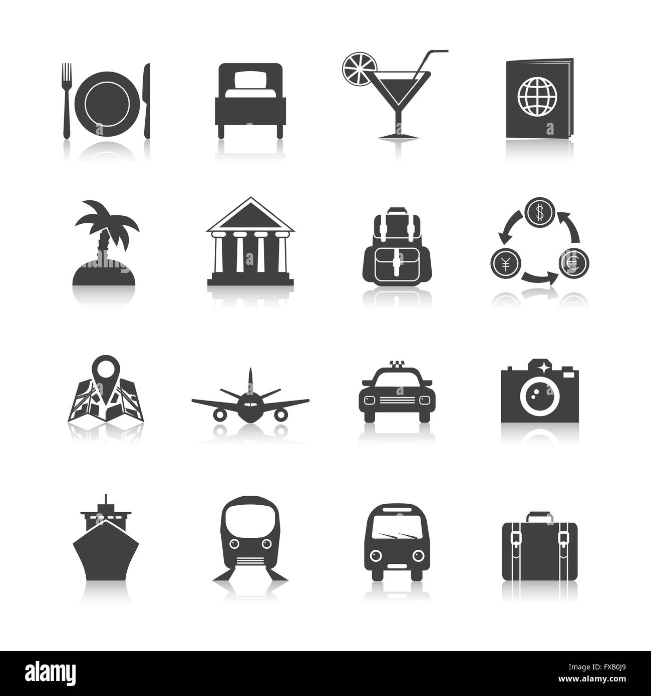 Travel Icon Set Stock Vector Image & Art - Alamy