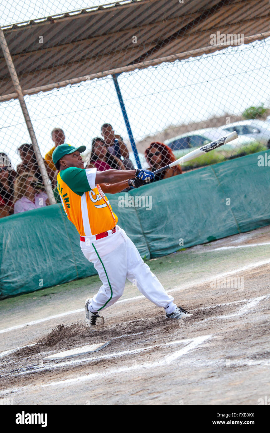 male versus male softball match Stock Photo - Alamy