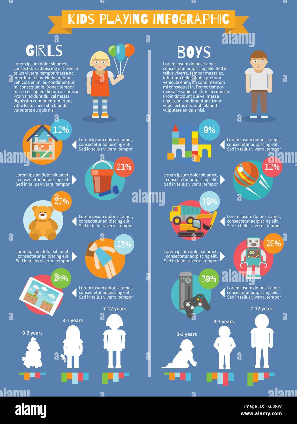 Kids Playing Infographics Stock Vector Image & Art - Alamy