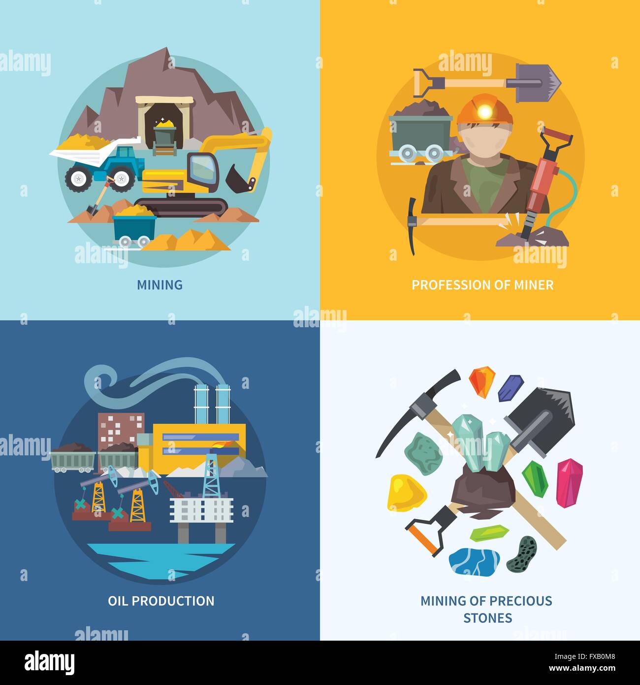 Mining stones Stock Vector Images - Alamy