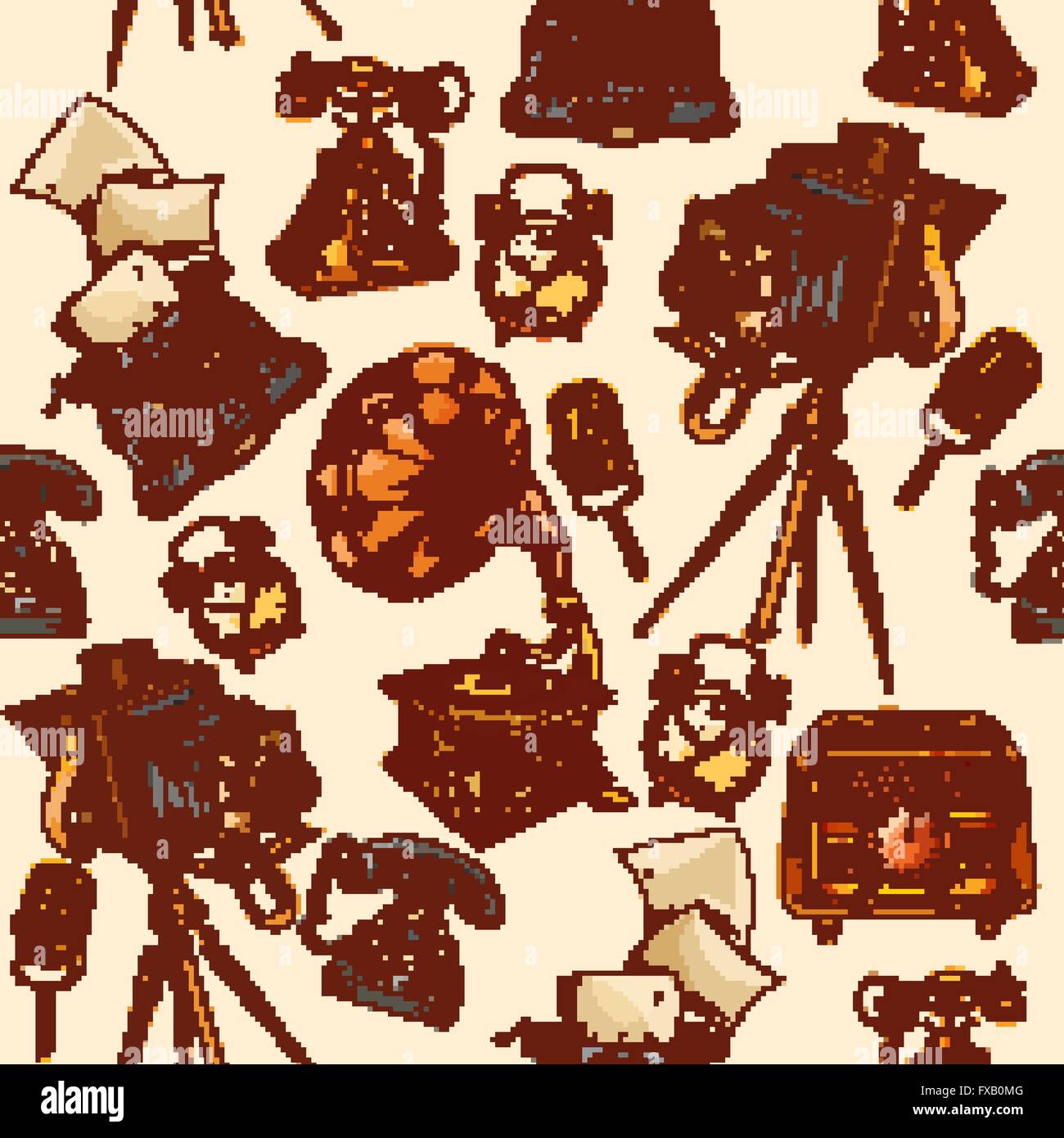 Retro Devices Seamless Stock Vector Image & Art - Alamy