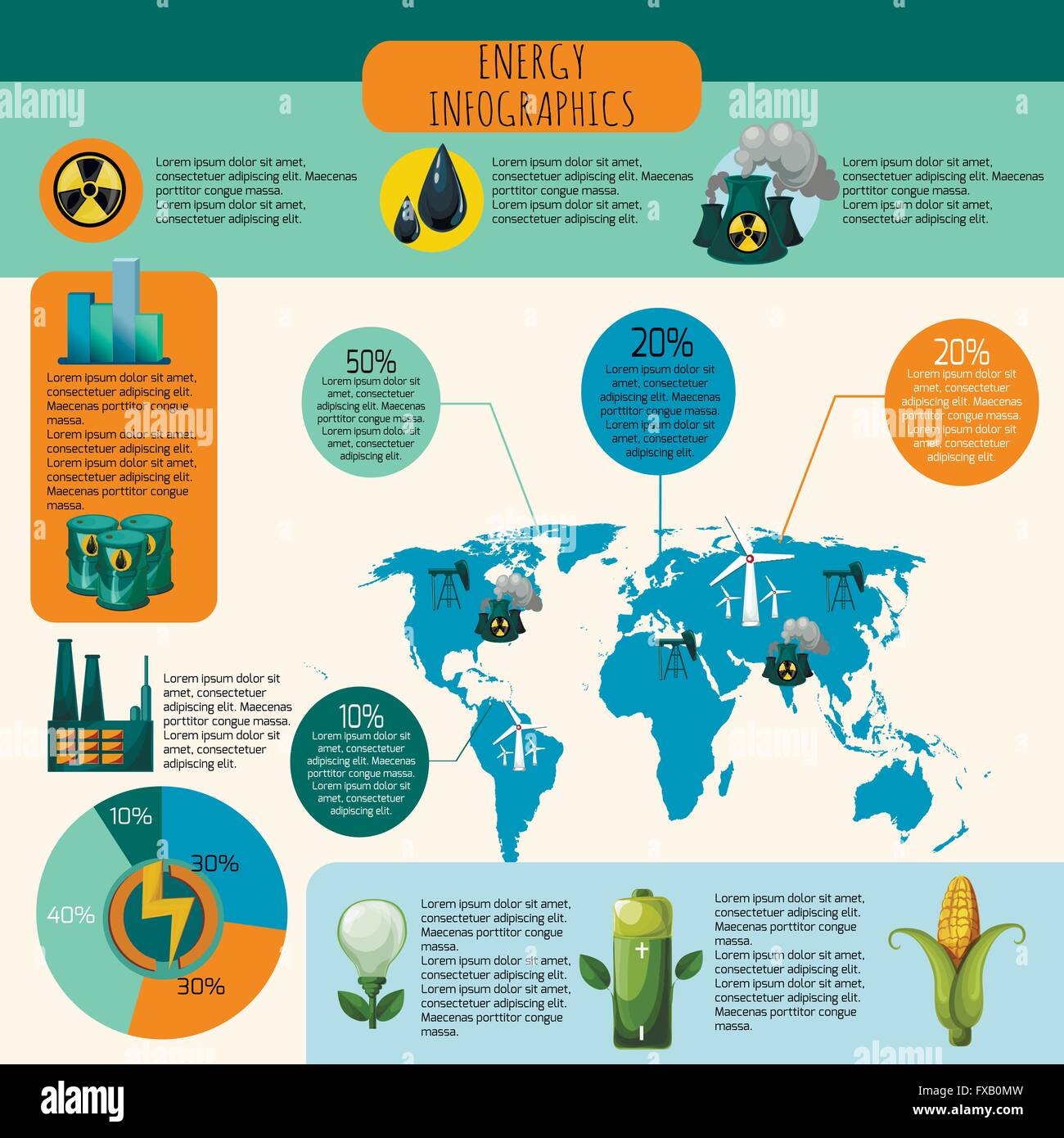 Energy Infographics Set Stock Vector Image & Art - Alamy