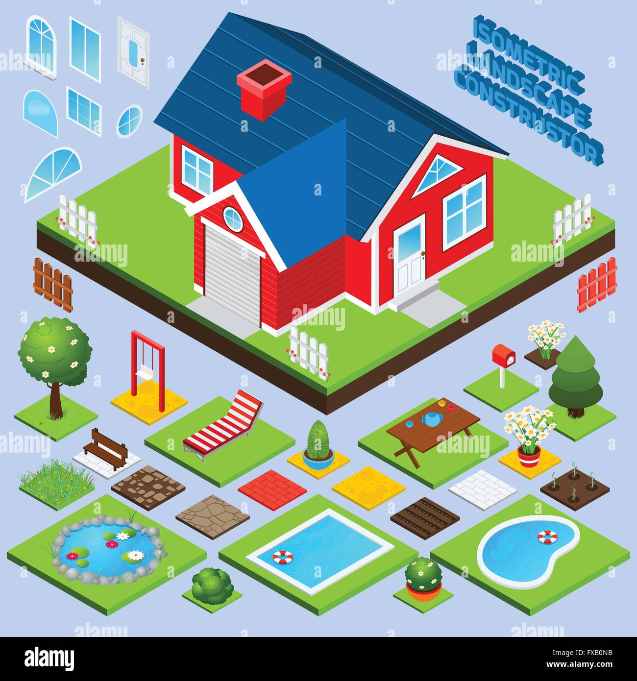 Collection of landscape paintings Stock Vector Images - Alamy