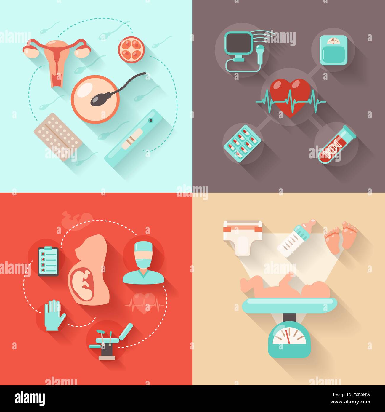 Pregnancy Design Concept Stock Vector Image & Art - Alamy