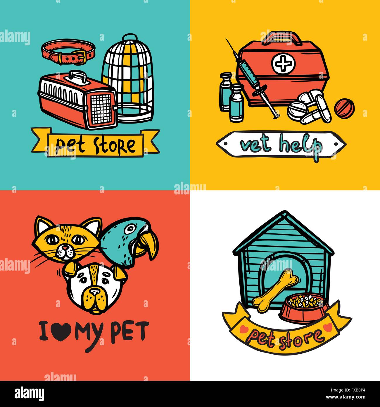 Veterinary Design Concept Stock Vector Image & Art - Alamy