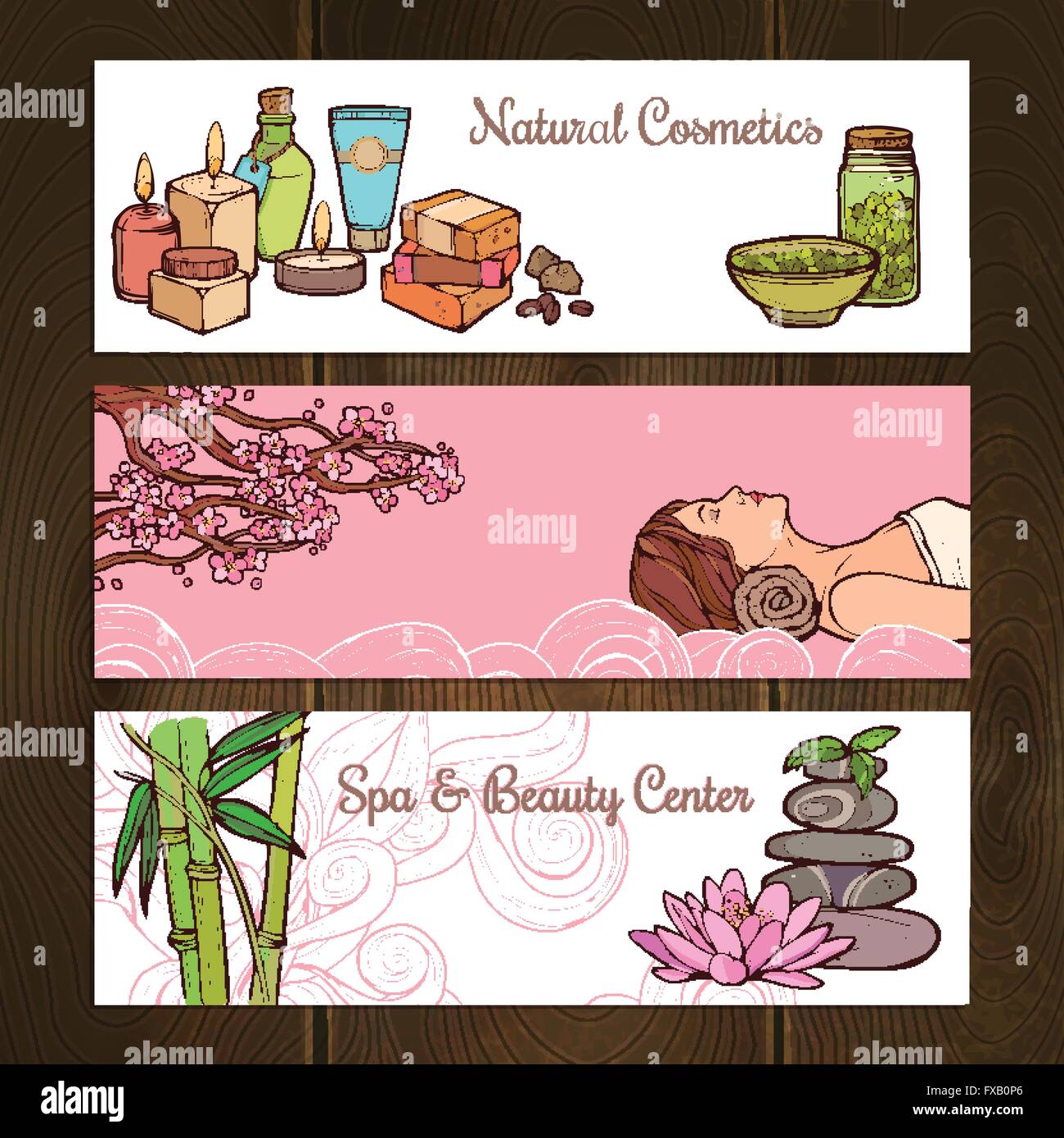 Spa Banners Set Stock Vector Image & Art - Alamy